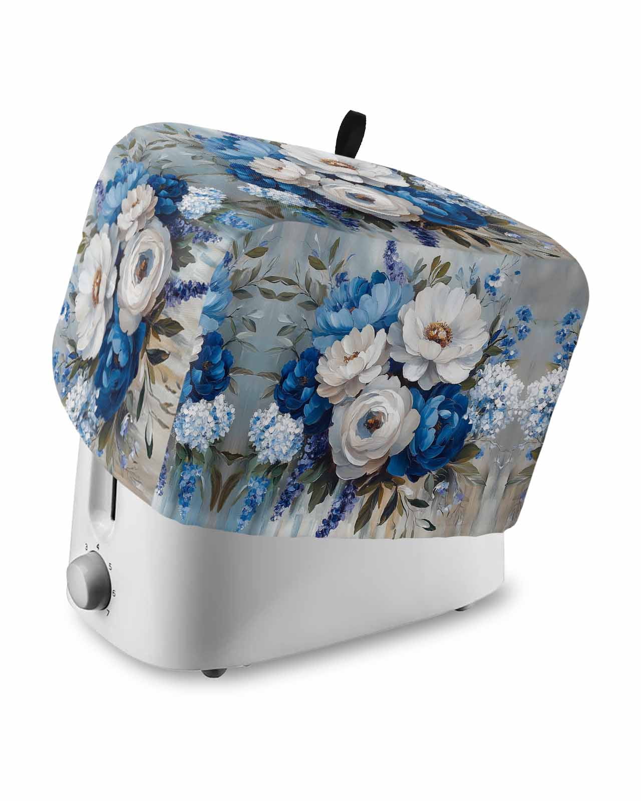 Fsddascl White Blue Spring Floral Small Toaster Cover 2 Slice, Kitchen ...