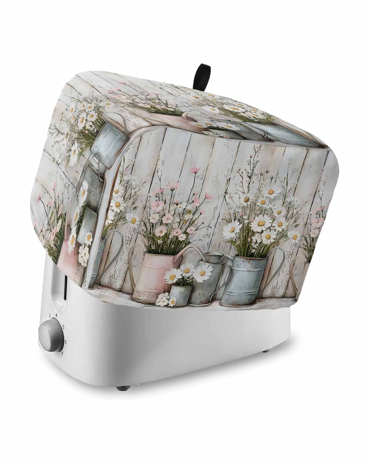 Fsddascl White Pink Floral Small Toaster Cover 2 Slice, Kitchen ...
