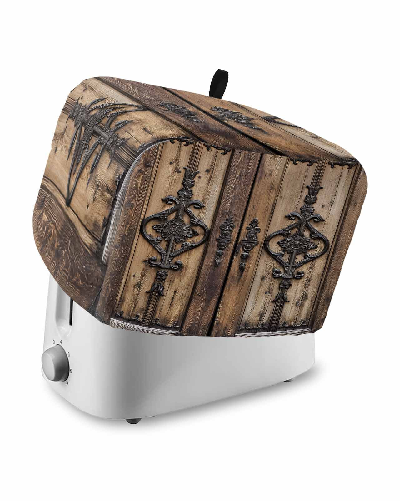 Fsddascl Wooden Plank Small Toaster Cover 2 Slice, Kitchen Appliance ...