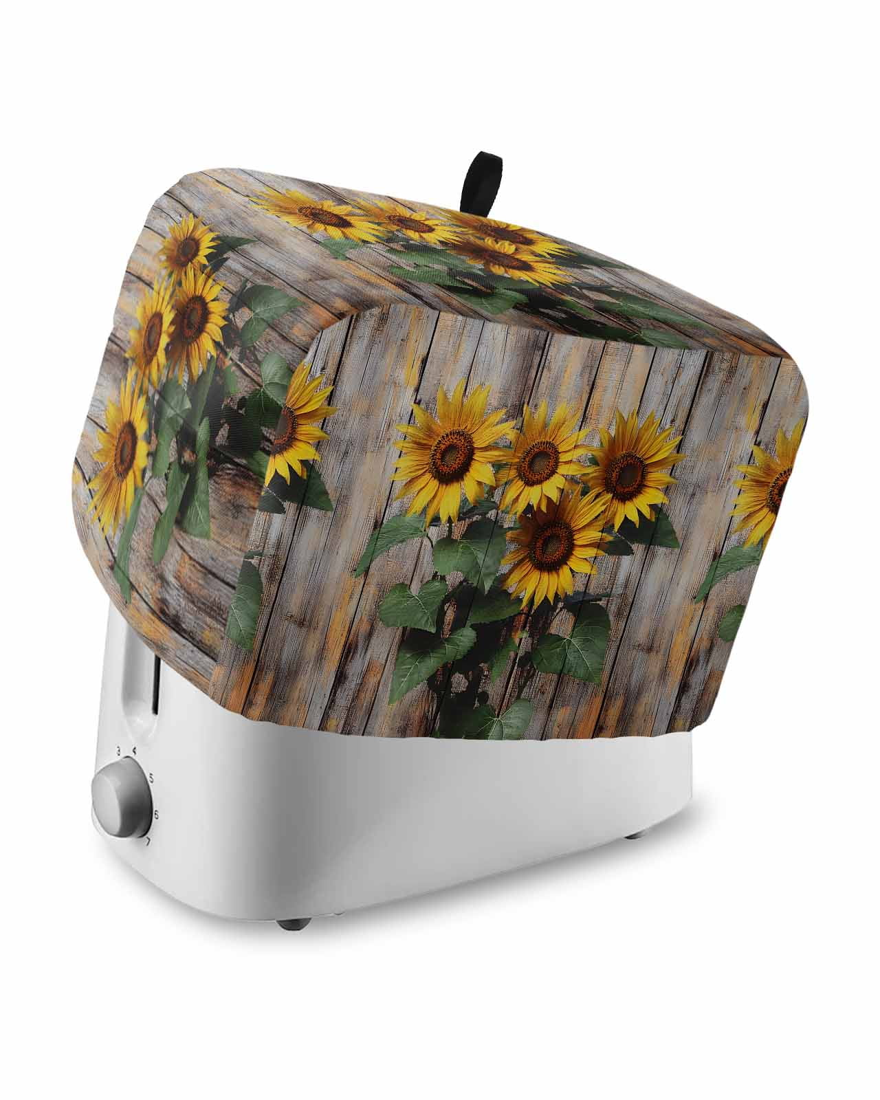 Fsddascl Wooden Sunflower Toaster Cover 2 Slice, Small Kitchen ...