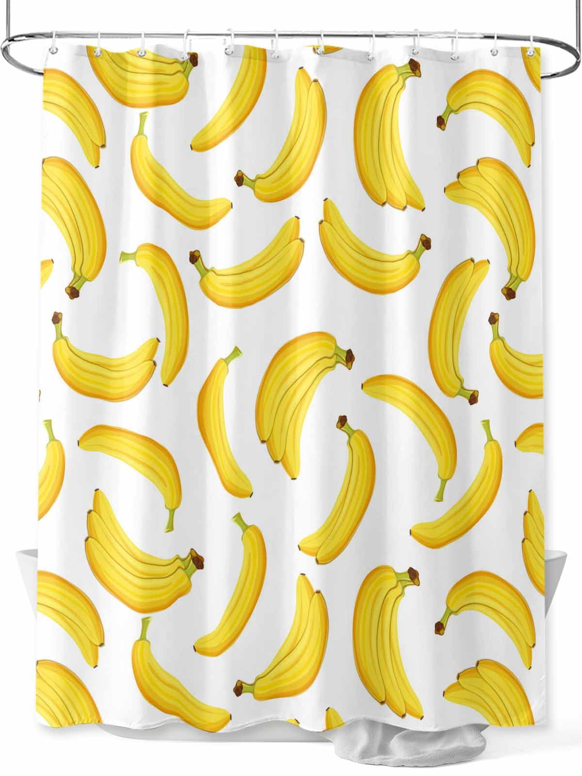 Fsddascl Yellow Banana Shower Curtain Set - 72" x 78" Washable Bathtub ...