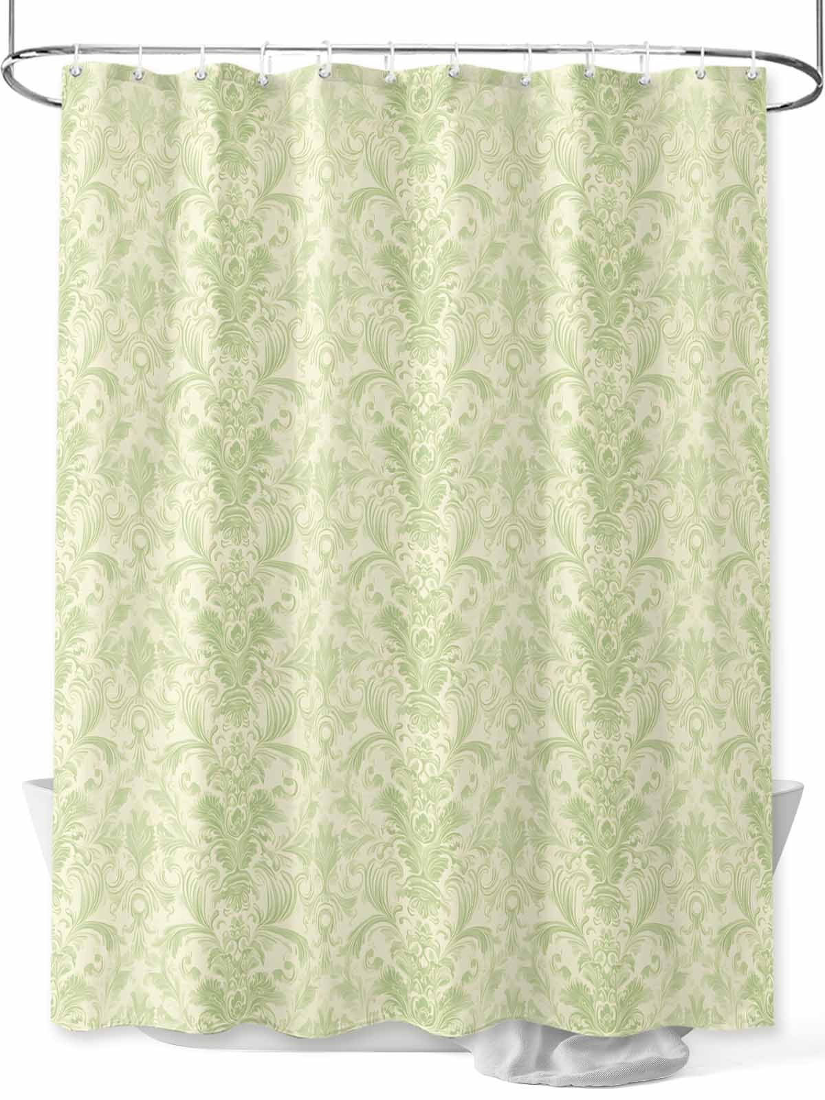 Fsddascl Yellow Baroque Shower Curtain Set - 72" x 78" Washable Bathtub ...