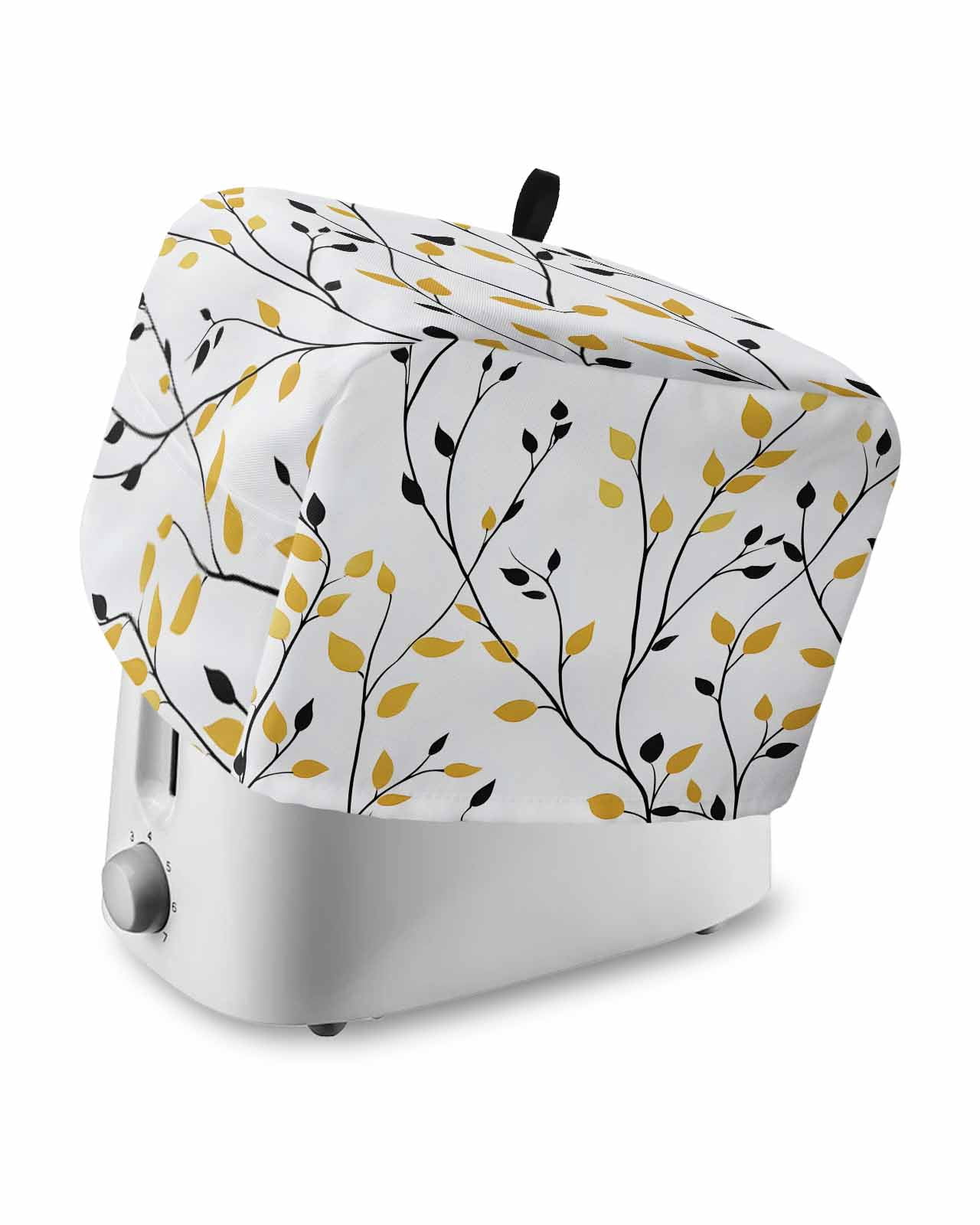 Fsddascl Yellow Black Branches Toaster Cover 4 Slice, Large Kitchen ...