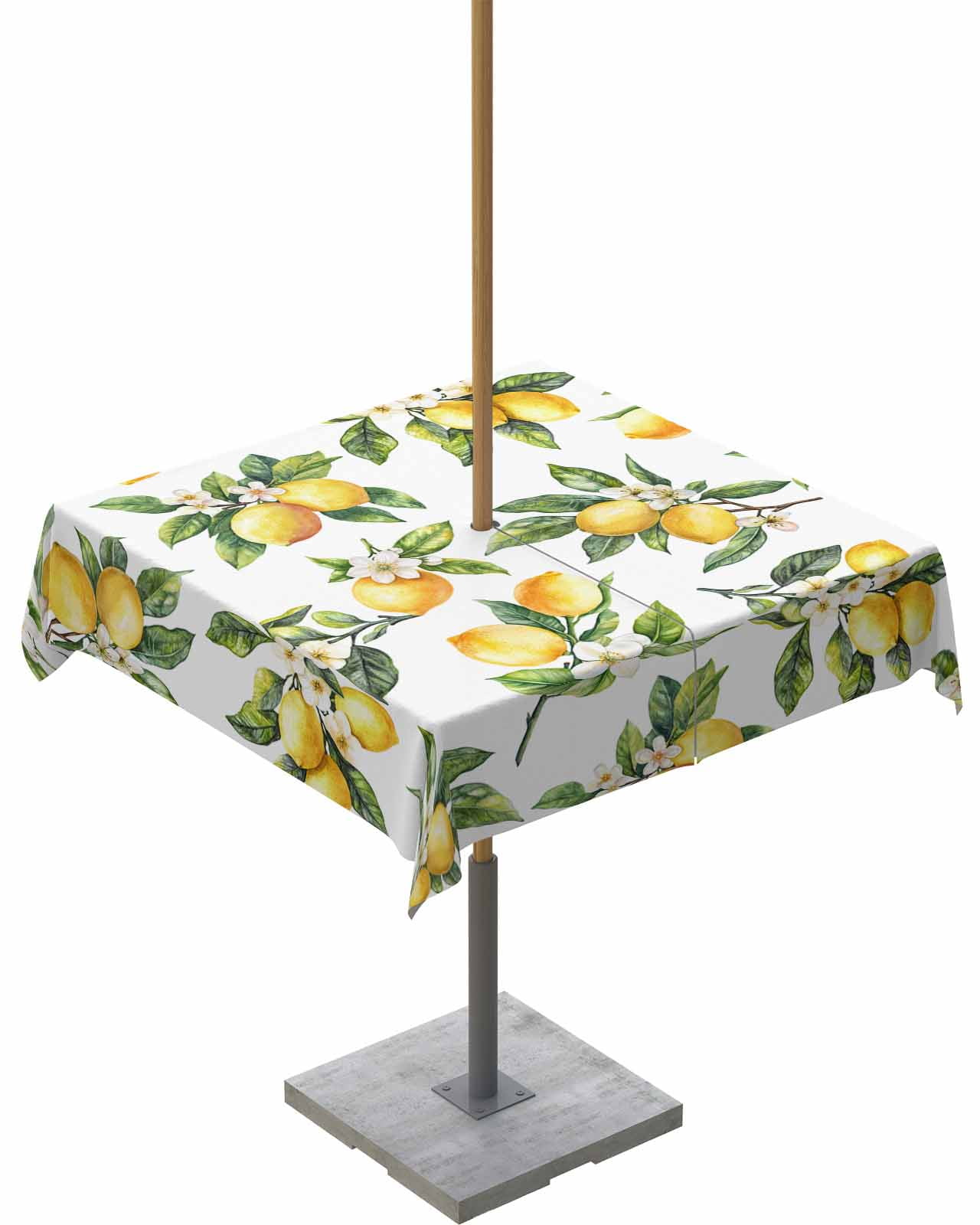 Fsddascl Yellow Lemon Outdoor Tablecloth - 60x60 Inch Square Dining ...