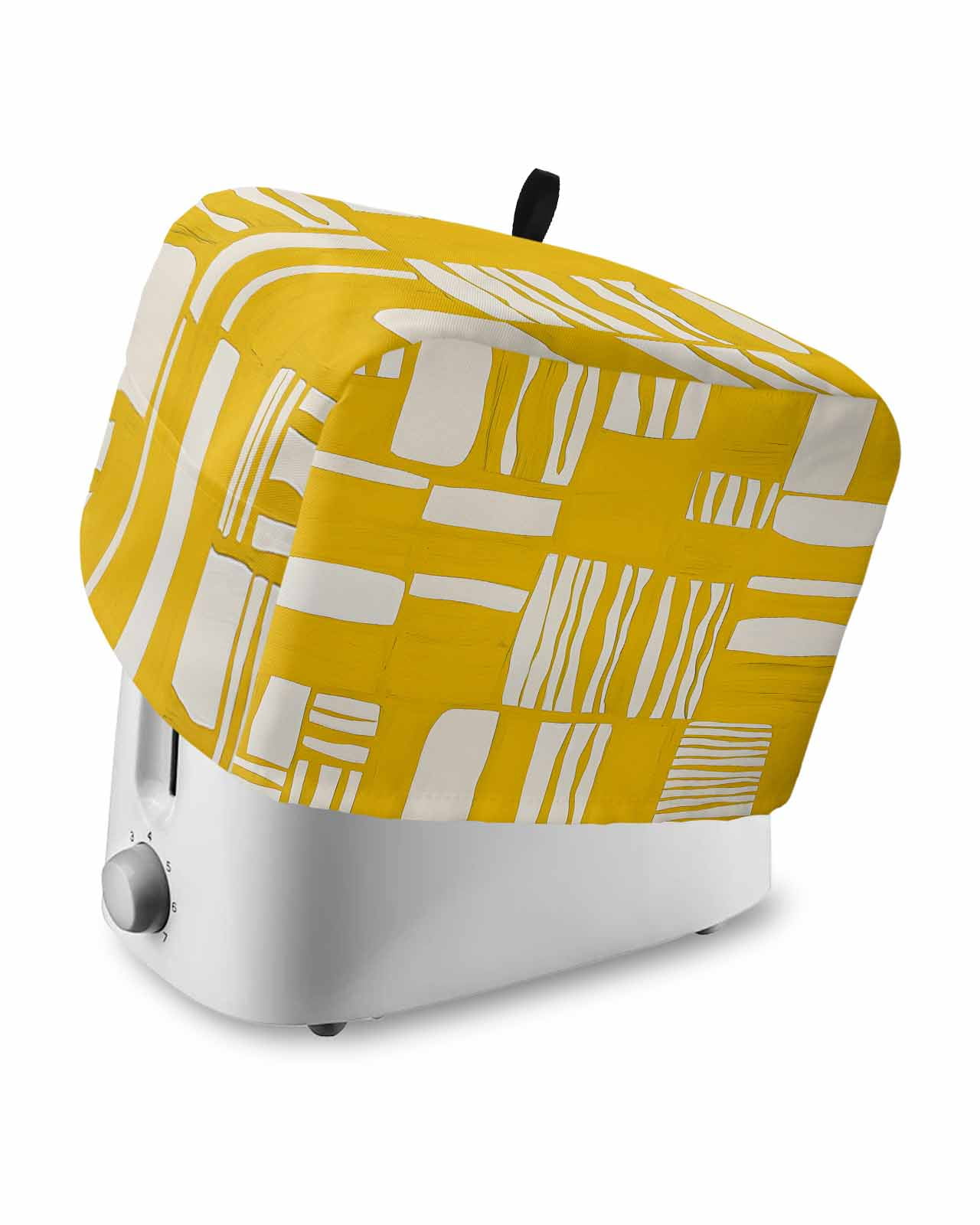 Fsddascl Yellow White Abstract Toaster Cover 4 Slice, Large Kitchen ...