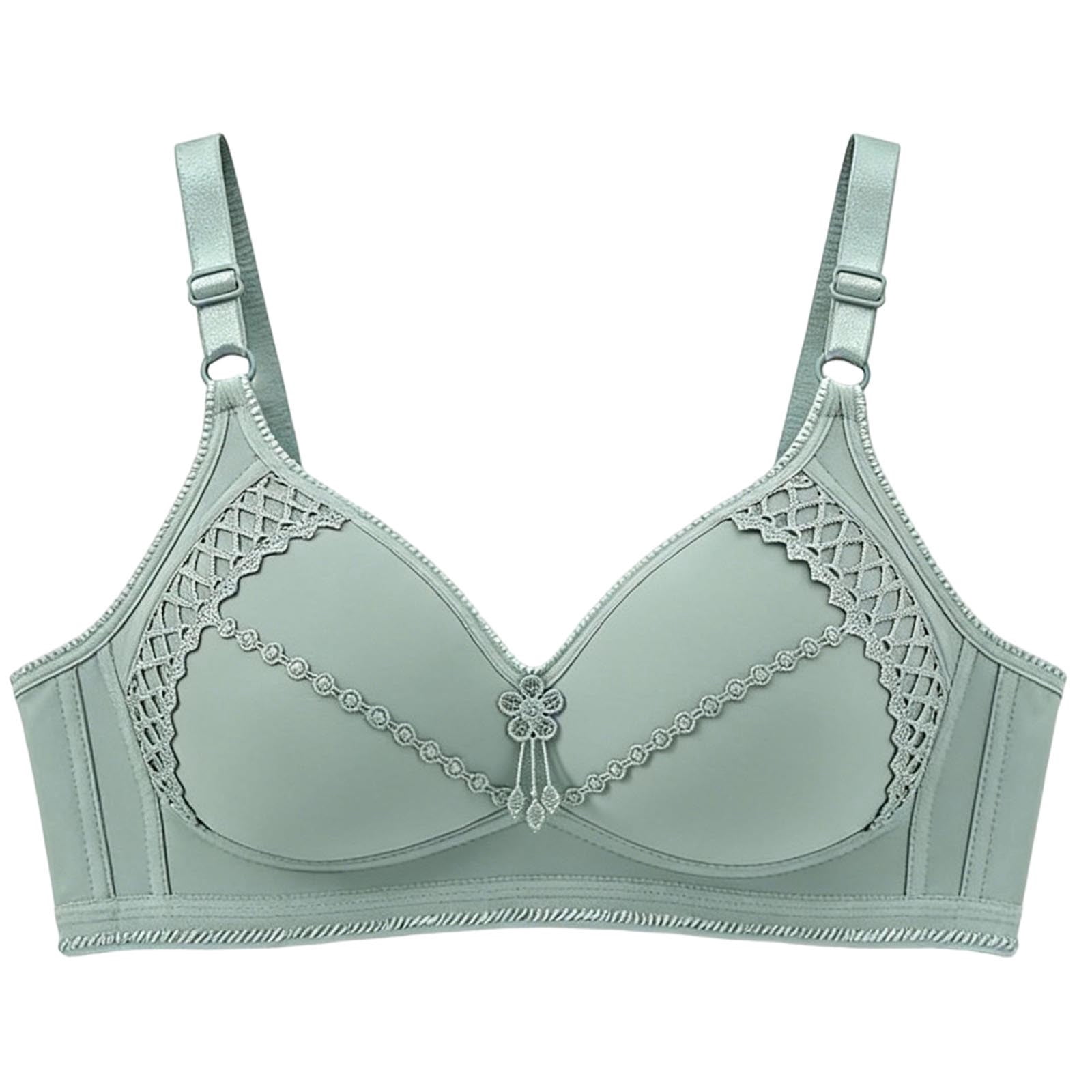 Fsgntruao Women'S Plus Size Wireless Push Up Thin Breathable Bra ...