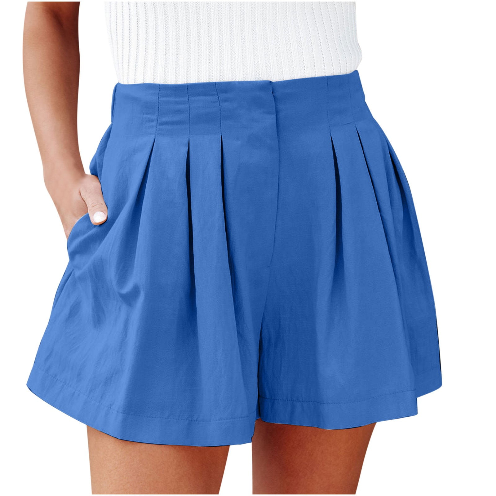 Fshinging 2025 Summer Bermuda Shorts for Women Elastic Waist s With ...