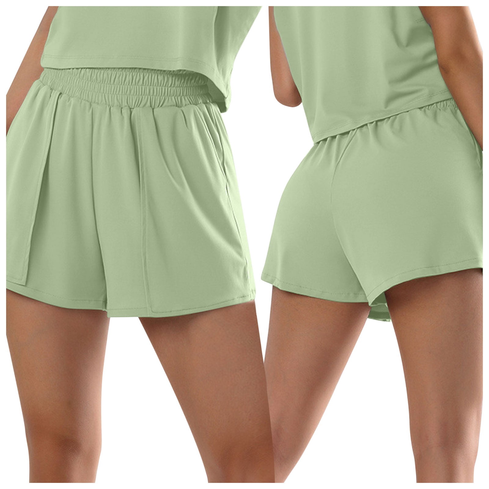 Fshinging 2025 Summer Bermuda Shorts for Women Peach Lifting Quick ...