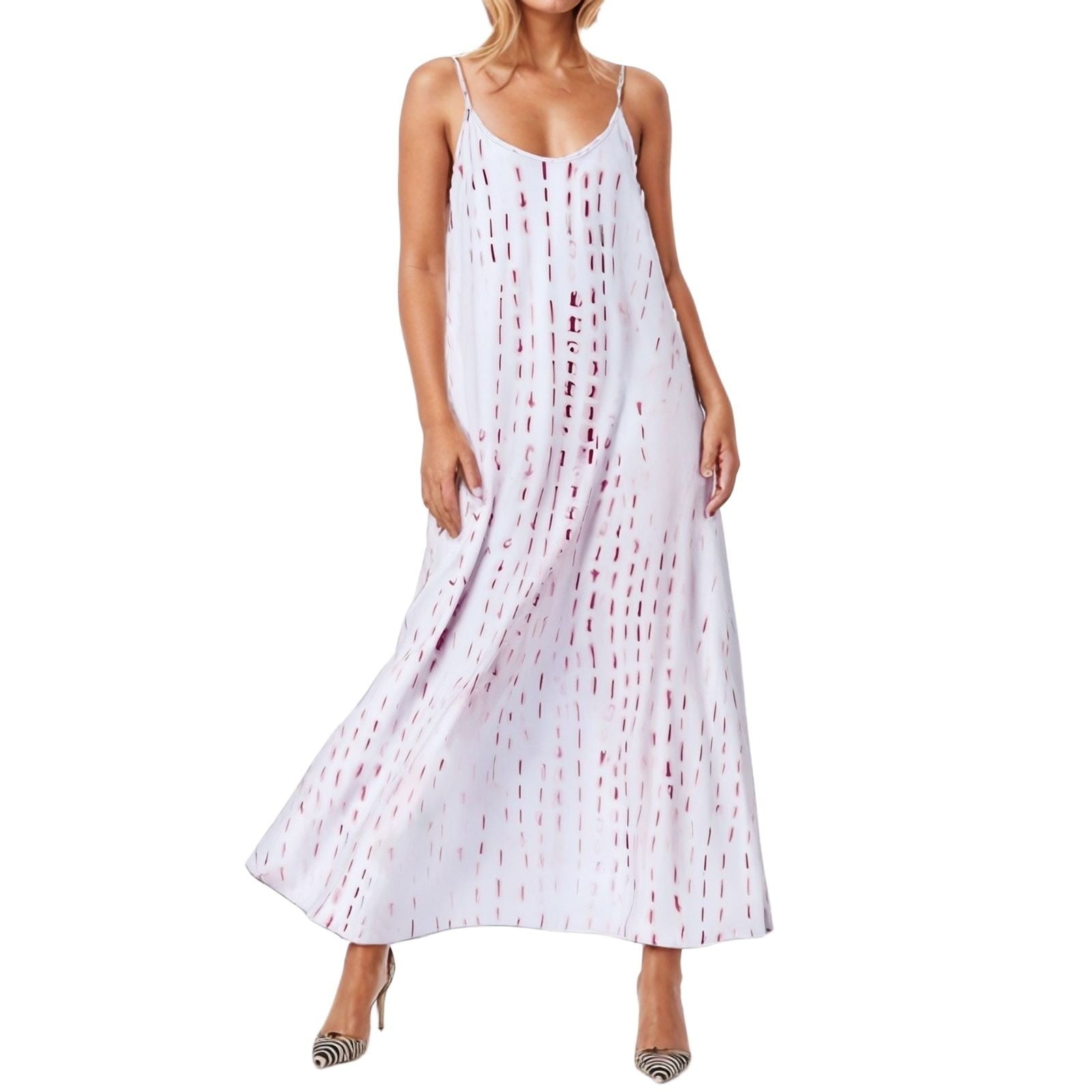 Fshinging 2025 Summer Dresses For Women Long Casual V Neck Sleeveless ...