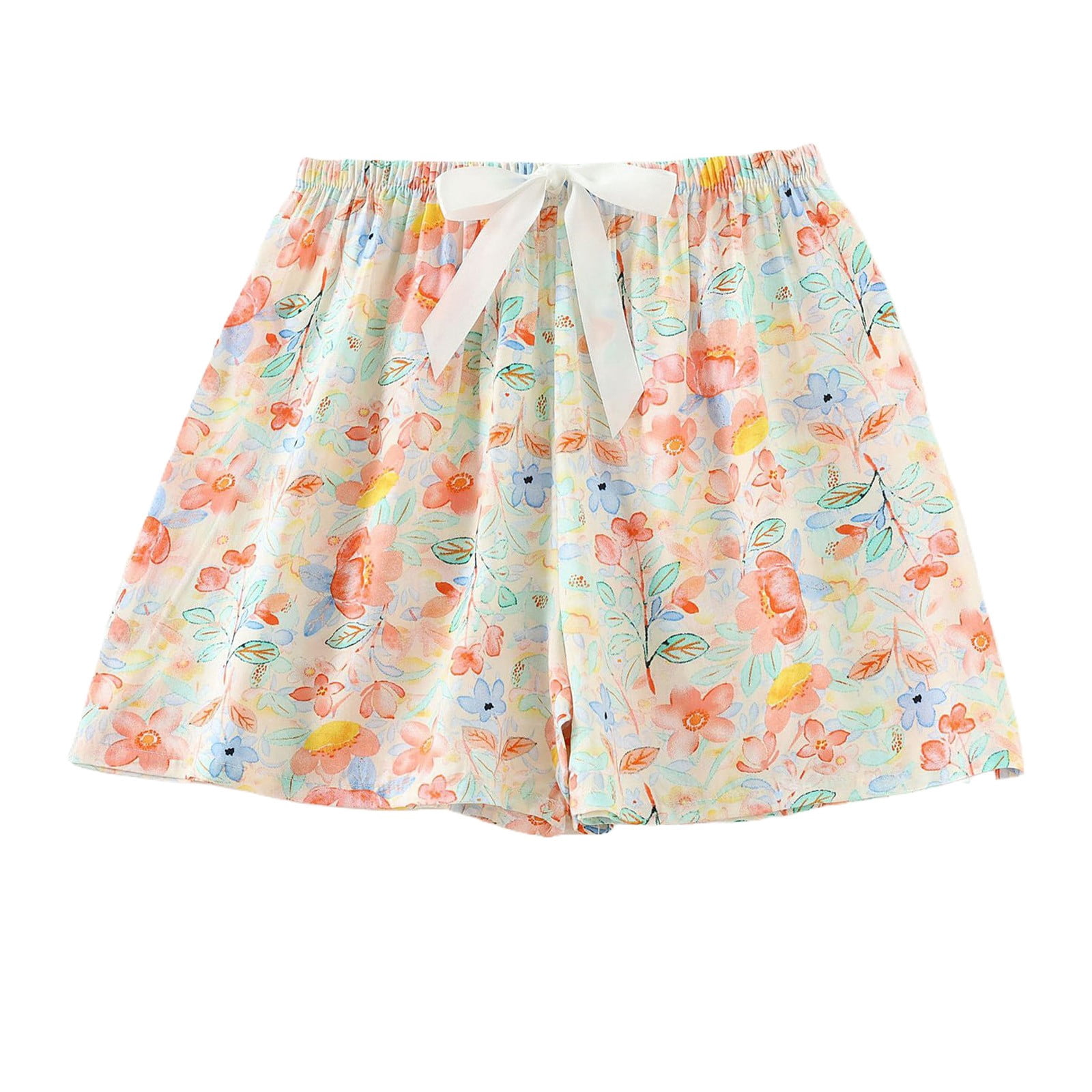 Fshinging 2025 Summer Solid Color Shorts for Women ' Thin Silk Ladies ...