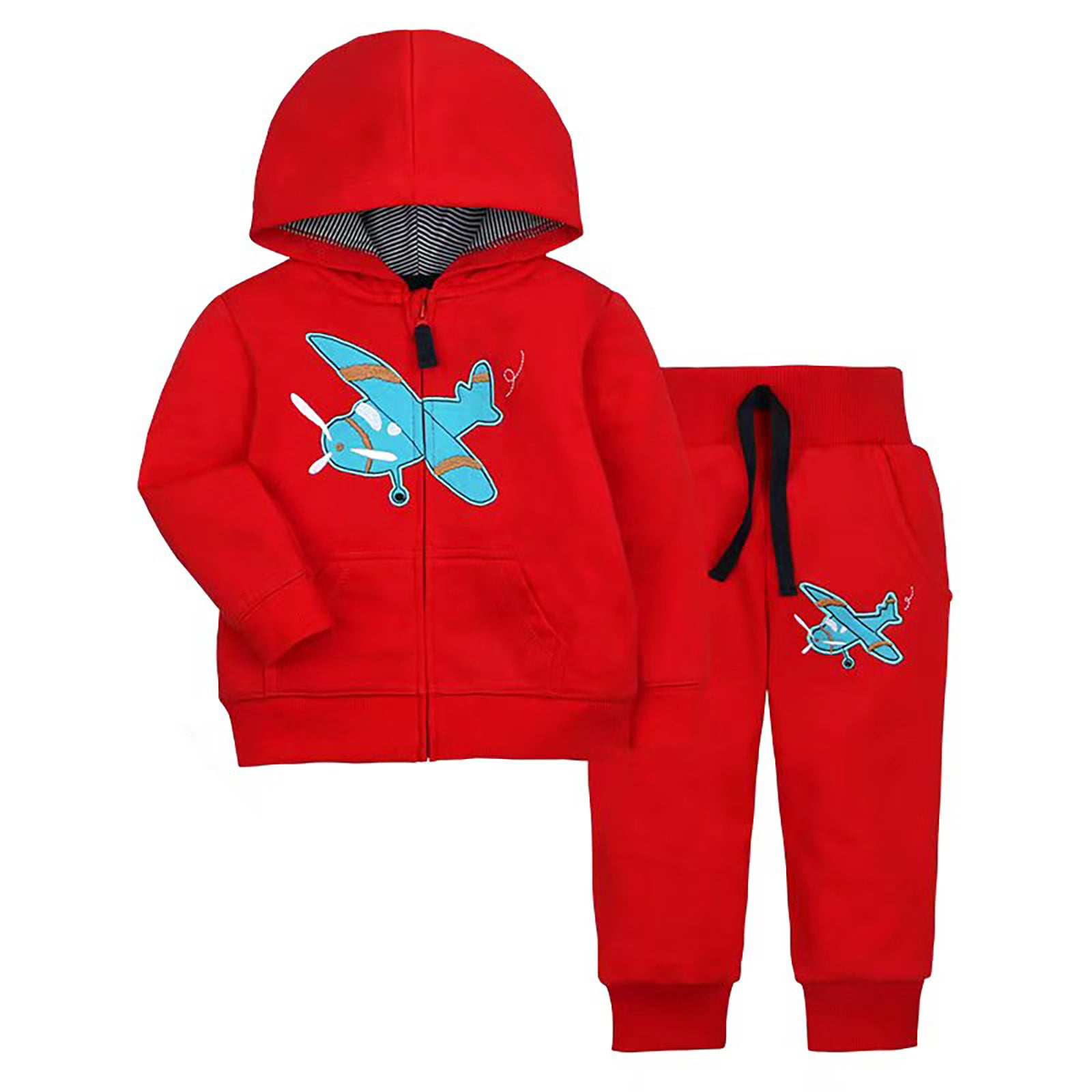 Fshinging Boys 2 Piece Set Sweatshirt Tops Pants Dinosaur Truck ...