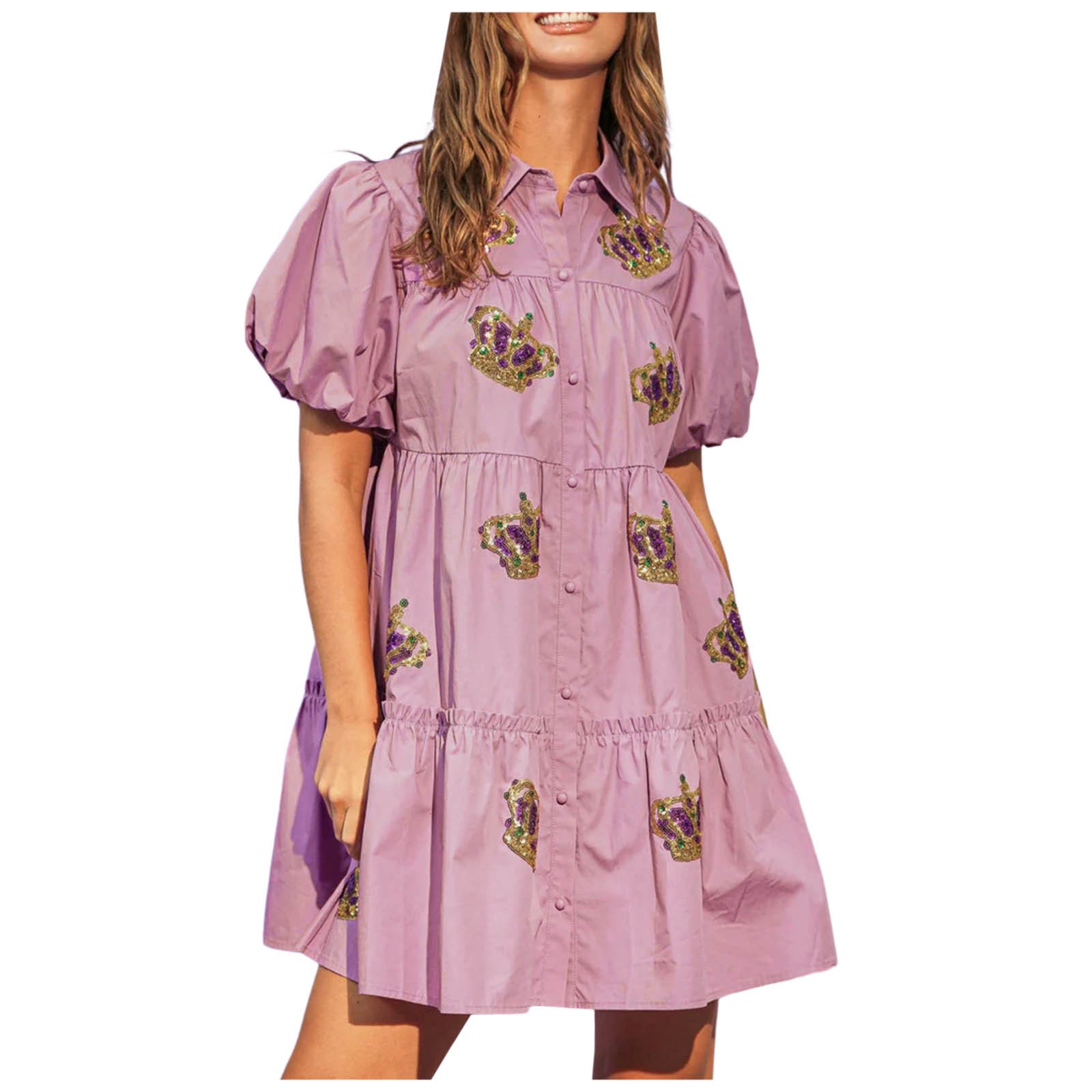Fshinging Dresses For Women 2025 Elegant Classy Casual Sequin Puff ...