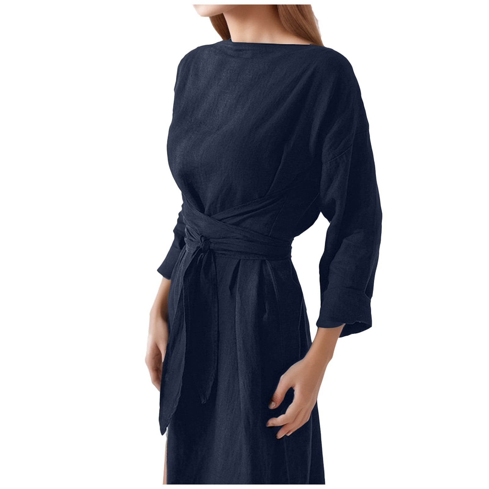 Fshinging Dresses For Women 2025 Elegant Classy Solid Color Long Sleeve ...