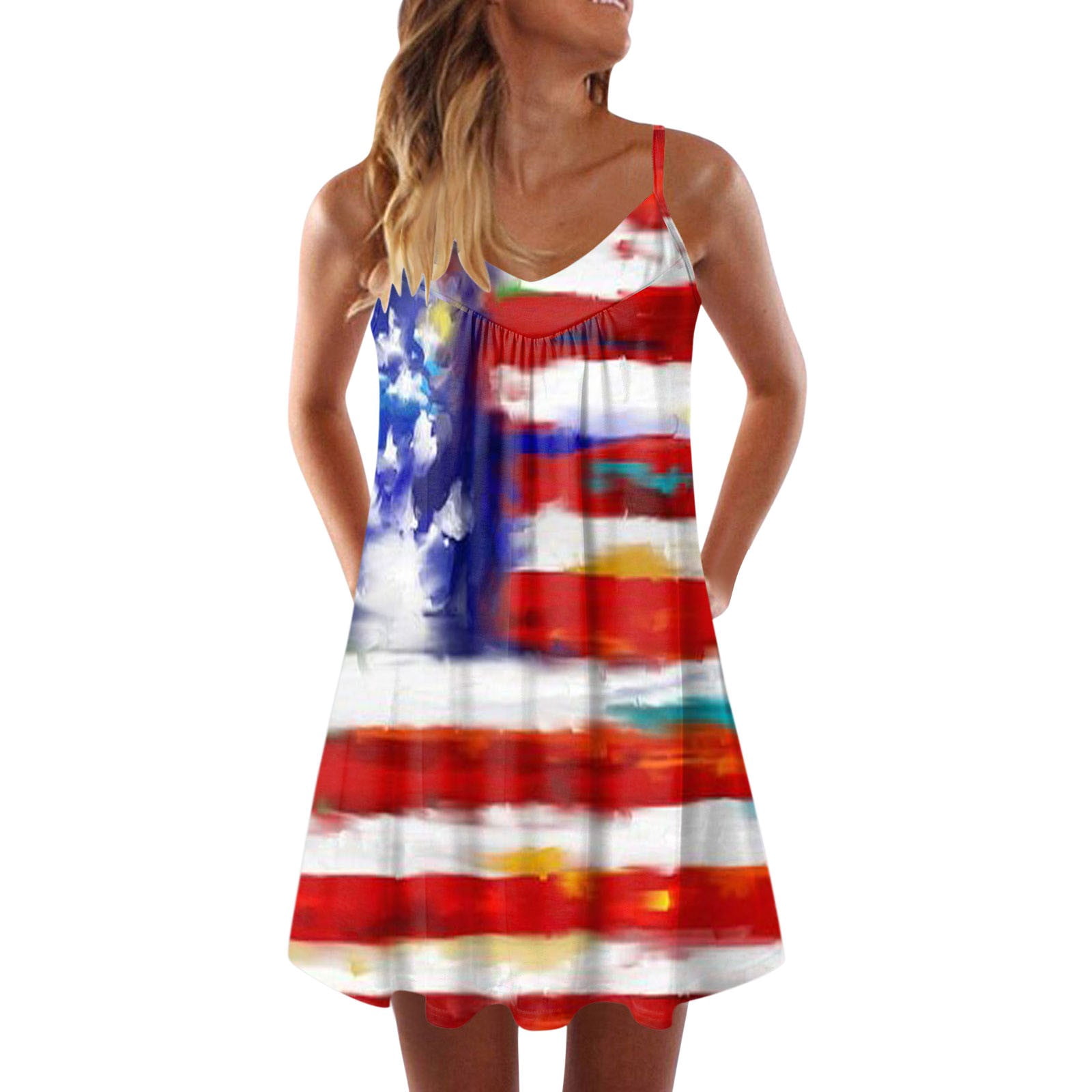 Fshinging Dresses For Women 2025 Independence Day 4 Of July Printed ...