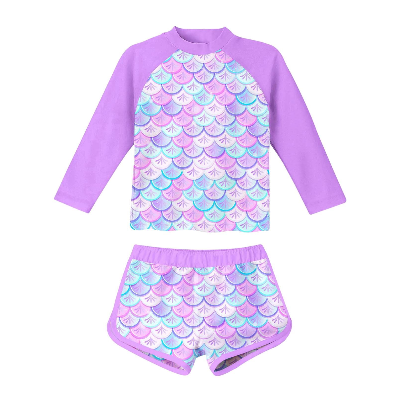 Fshinging Girls Swimsuit Kids Two Piece Set Cute Split And Big Kids ...
