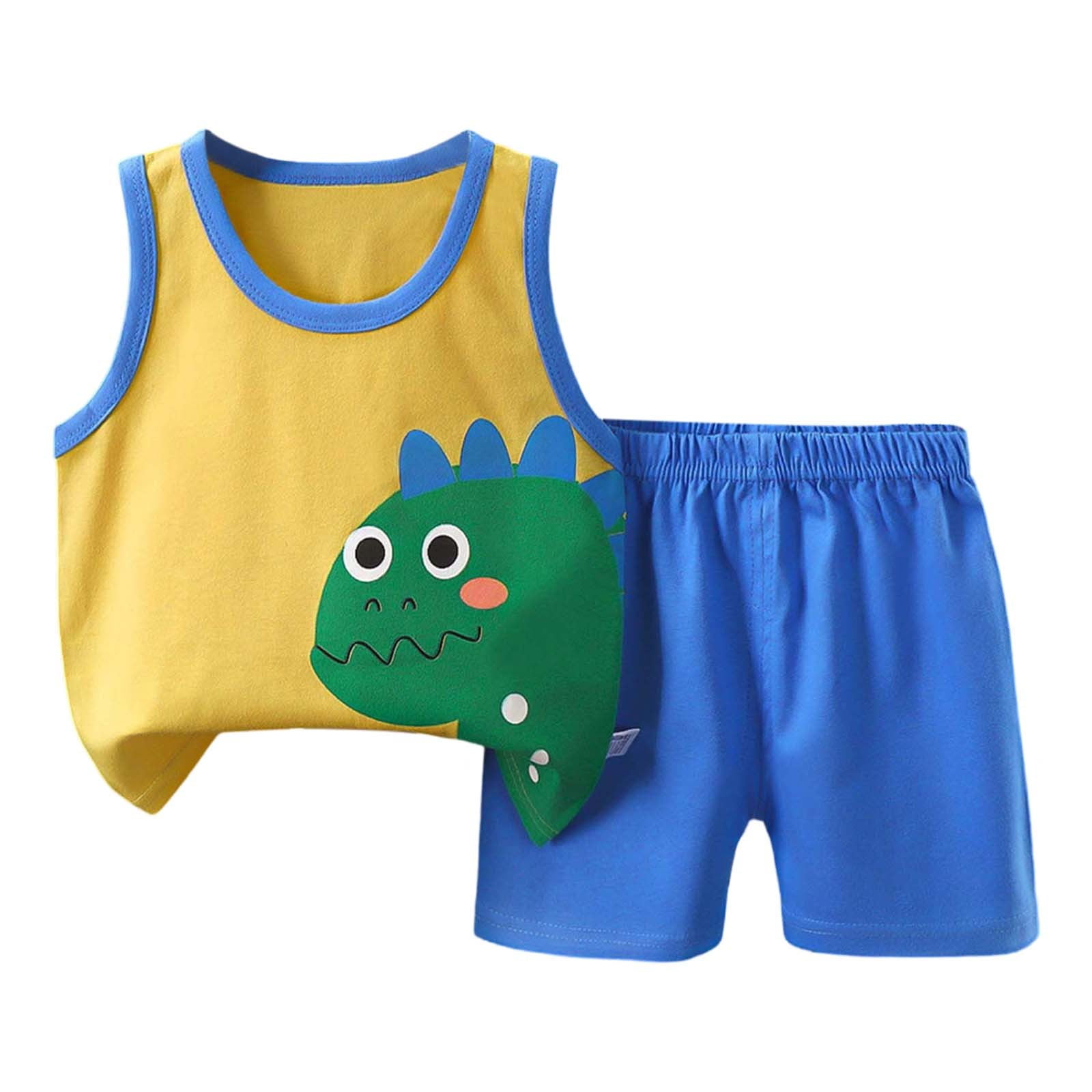 Fshinging Kids Boy Clothes Sets Short Sleeve Tops And Shorts Suit And ...