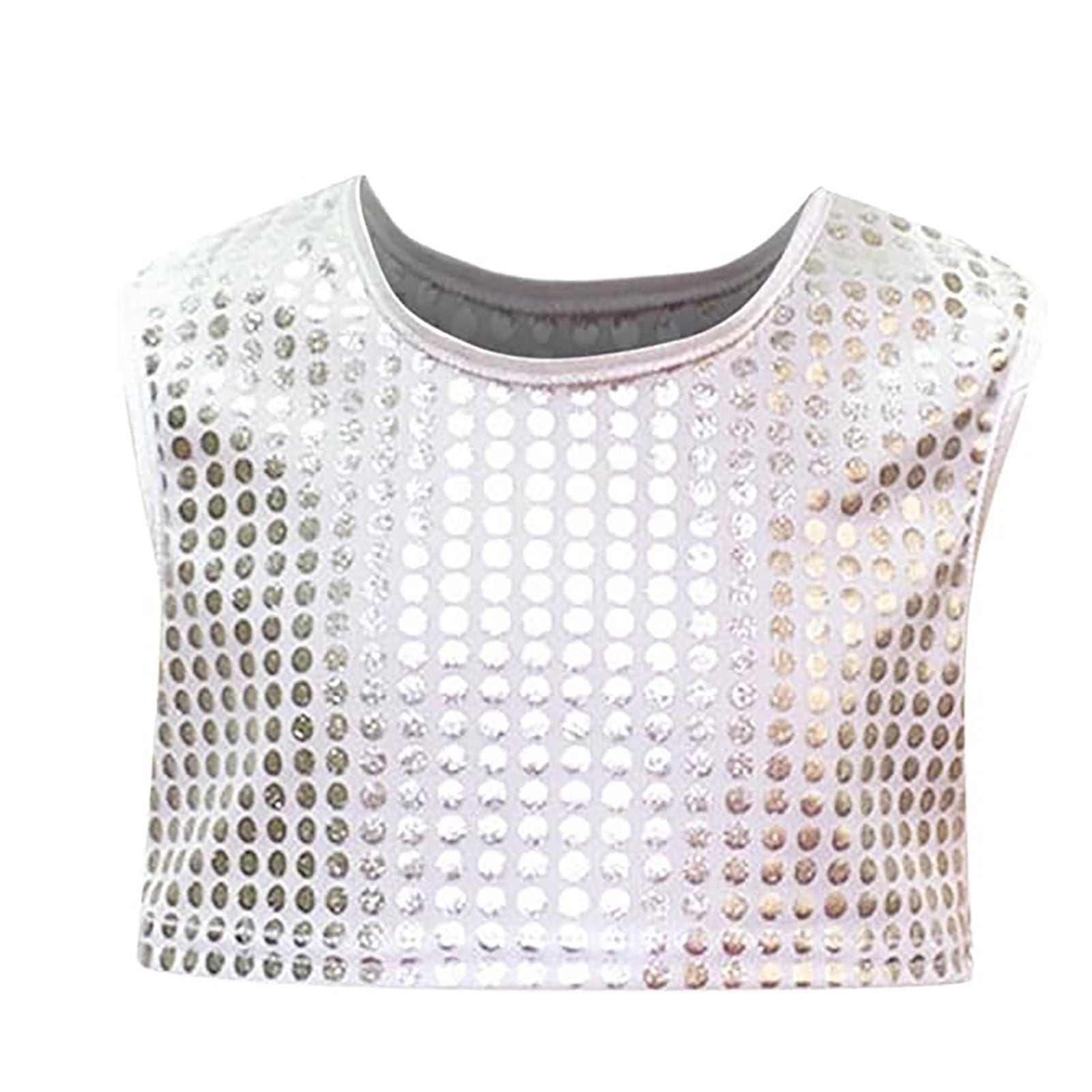 Fshinging Kids Girls Summer Tops 2025 T Shirts Cheerleader Performance ...