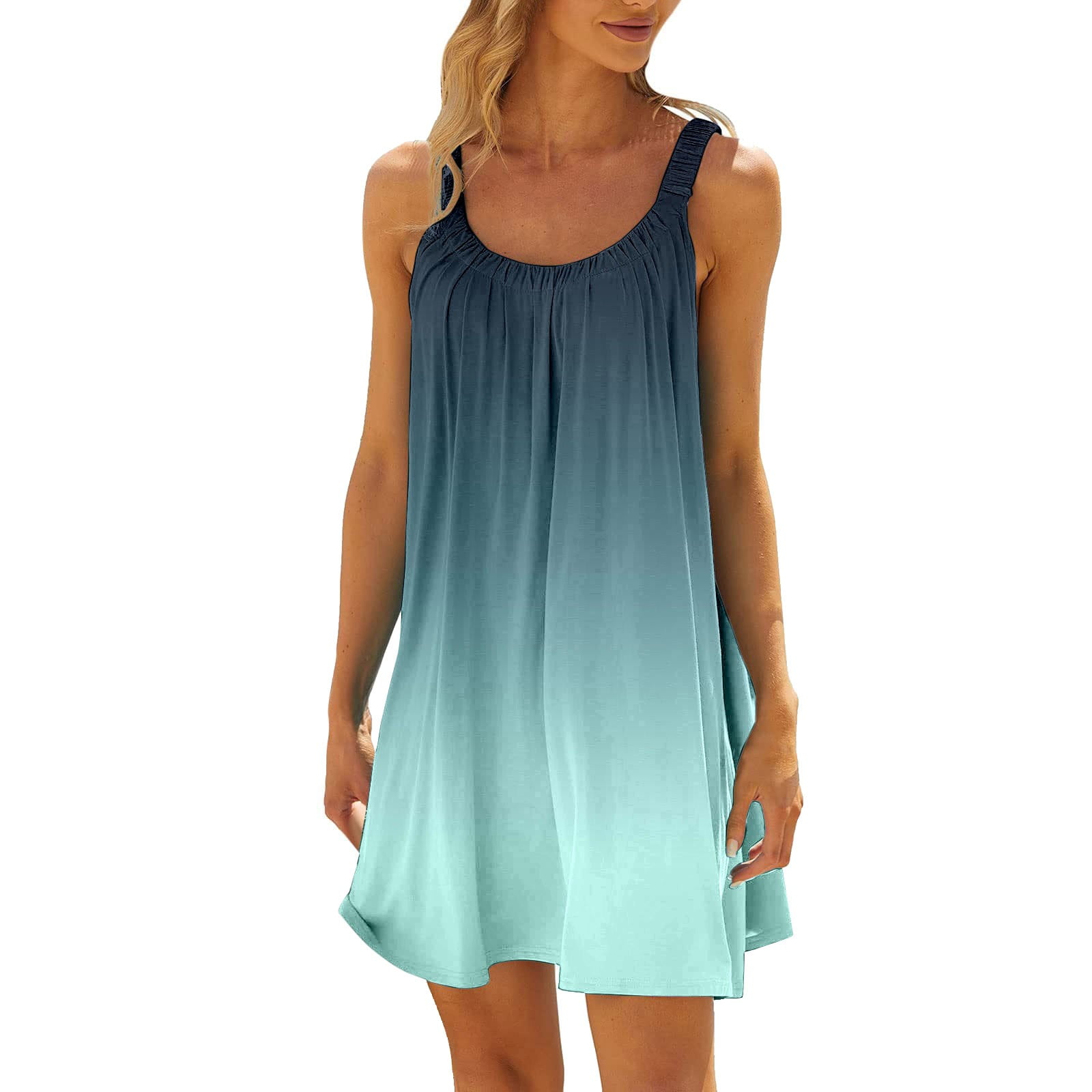 Fshinging Maxi Dresses For Seniors Beach Sleeveless Funny Colorful ...