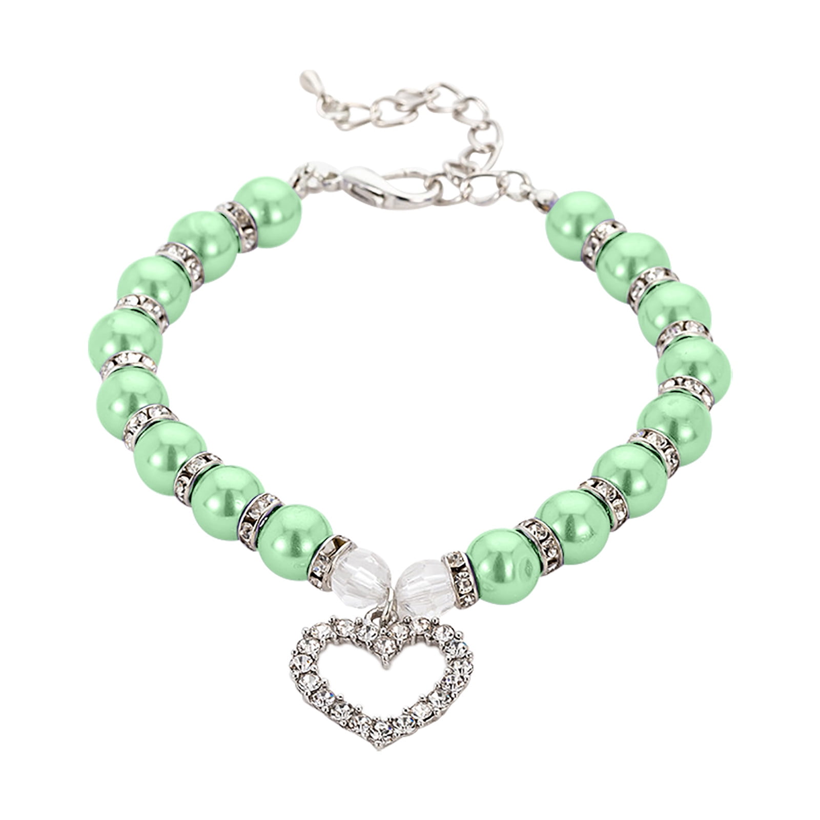 Fshinging Pearls Diamonds Dog Collar Pet Dog Chain Cat Collar ...