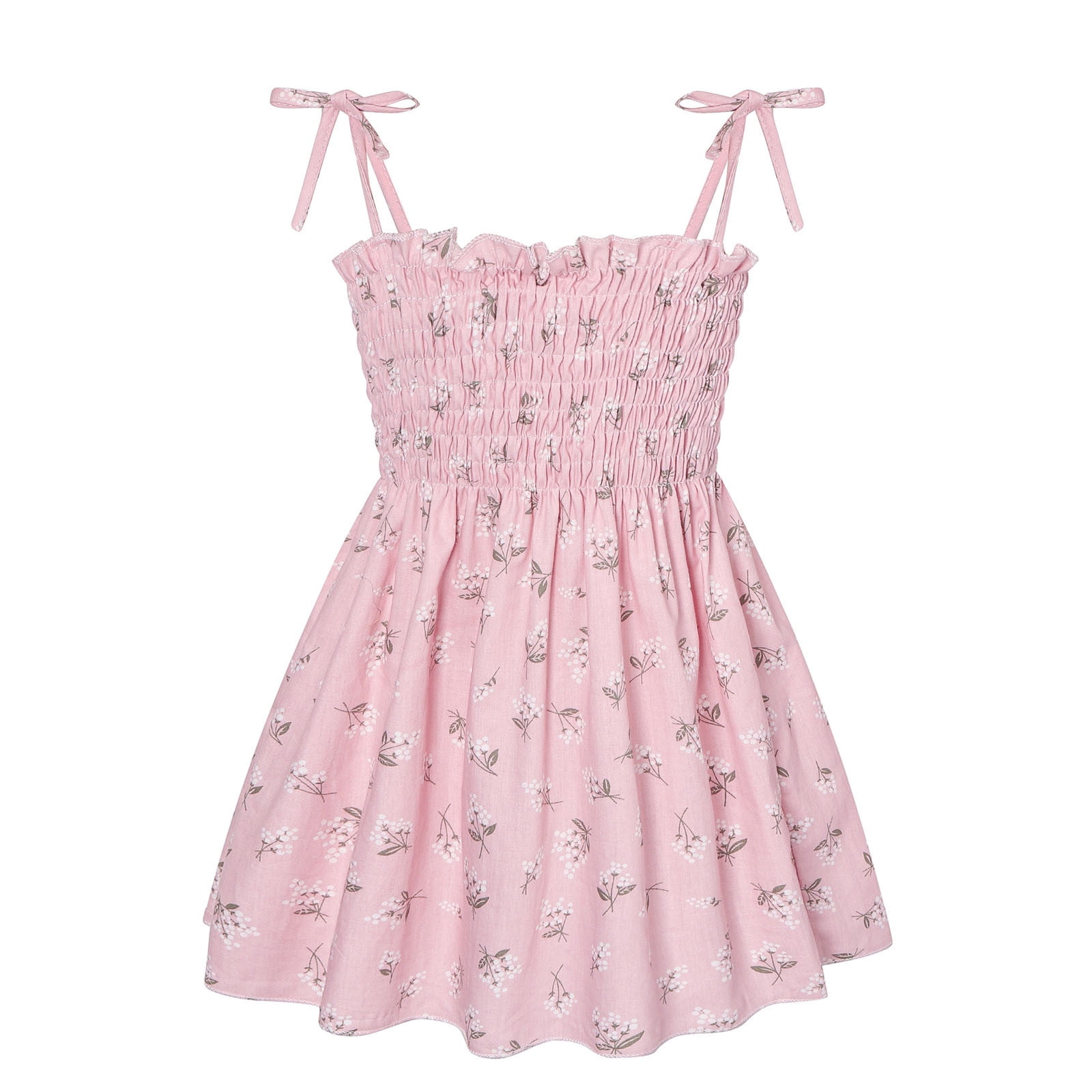Fshinging Princess Birthday Party Sling Dresses Floral Print Summer ...