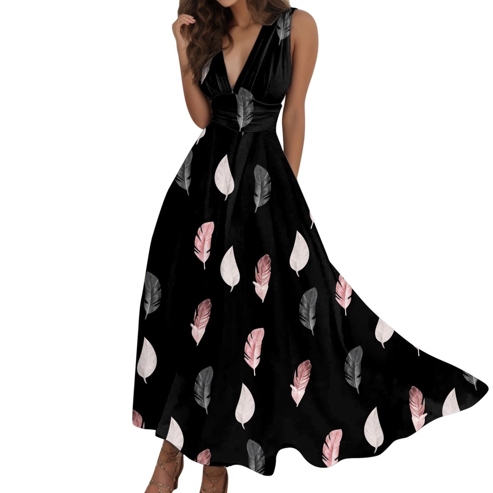 Fshinging Summer Dresses For Women 2025 Sleeveless Working Short Sleeve ...