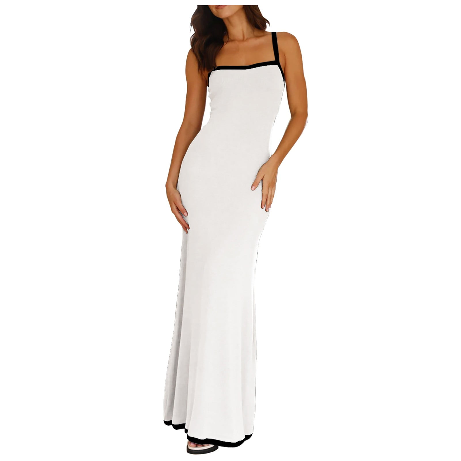 Fshinging Summer Dresses For Women 2025 Summer Spaghetti Strapes Maxi ...