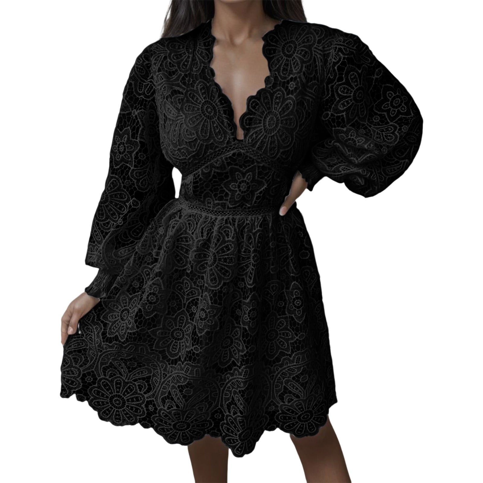 Fshinging Summer Women Dresses 2025 Woman Sexy Hollow Out Lace Short ...