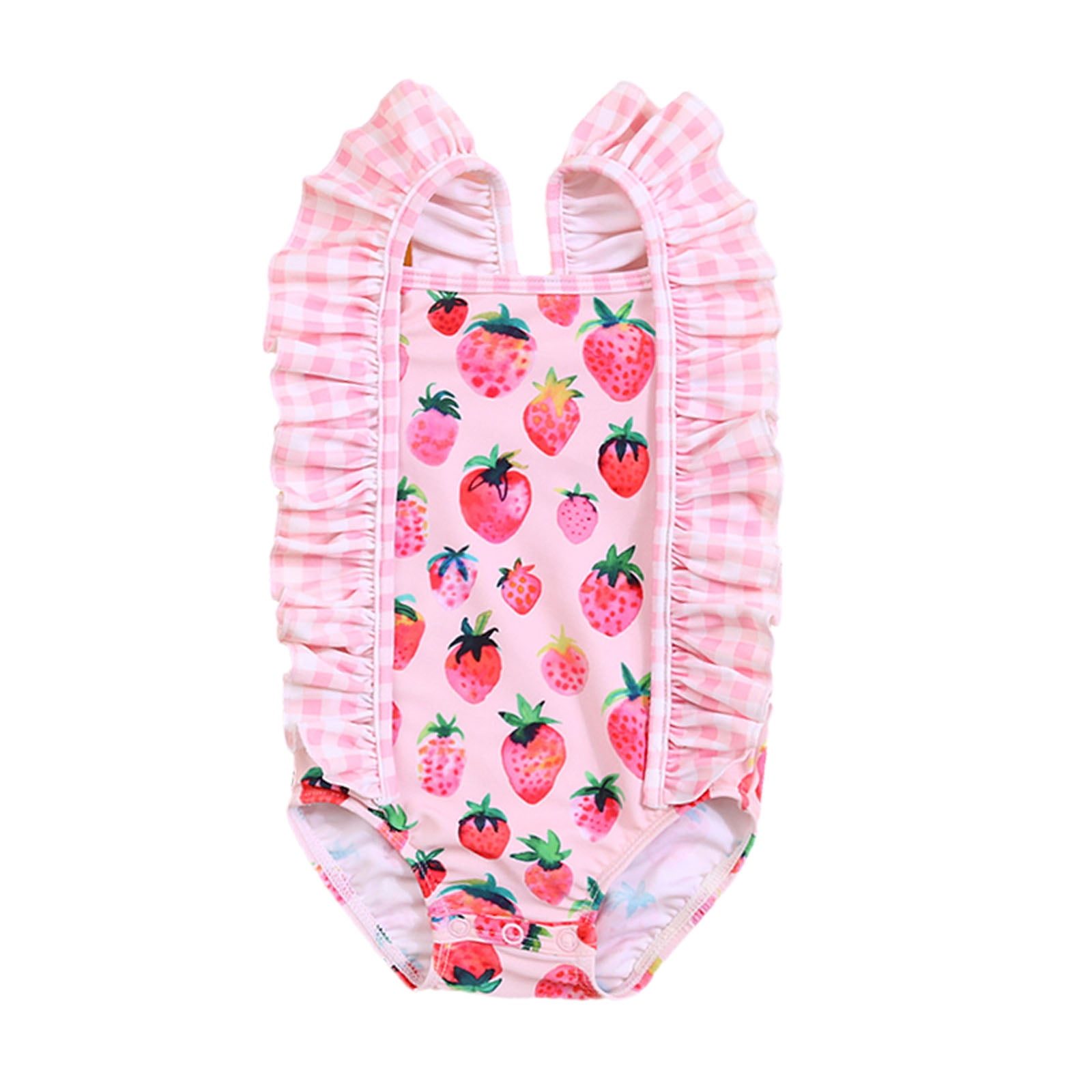 Fshinging Toddler Girl Swimsuit Bikini Fly Sleeve Square Neck ...
