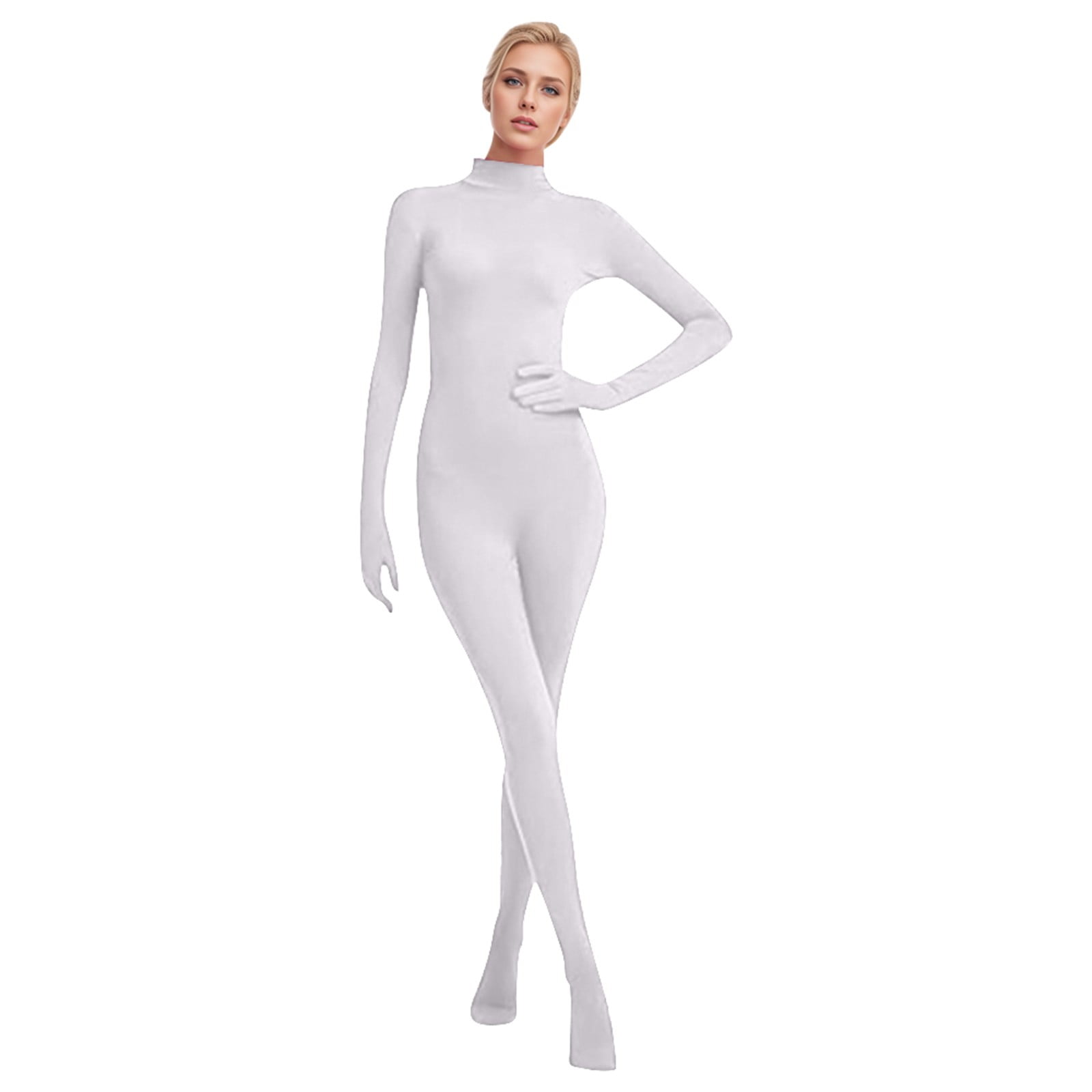 Fshinging Unisex Adult Bodysuit Seamless Full Body Catsuit Performance ...