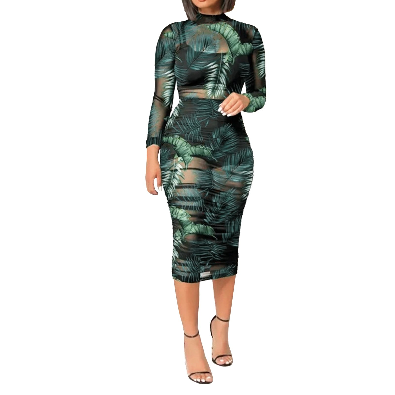 Fshinging Women's Summer Dresses 3Pcs Crop Top Short Skirt Set With ...