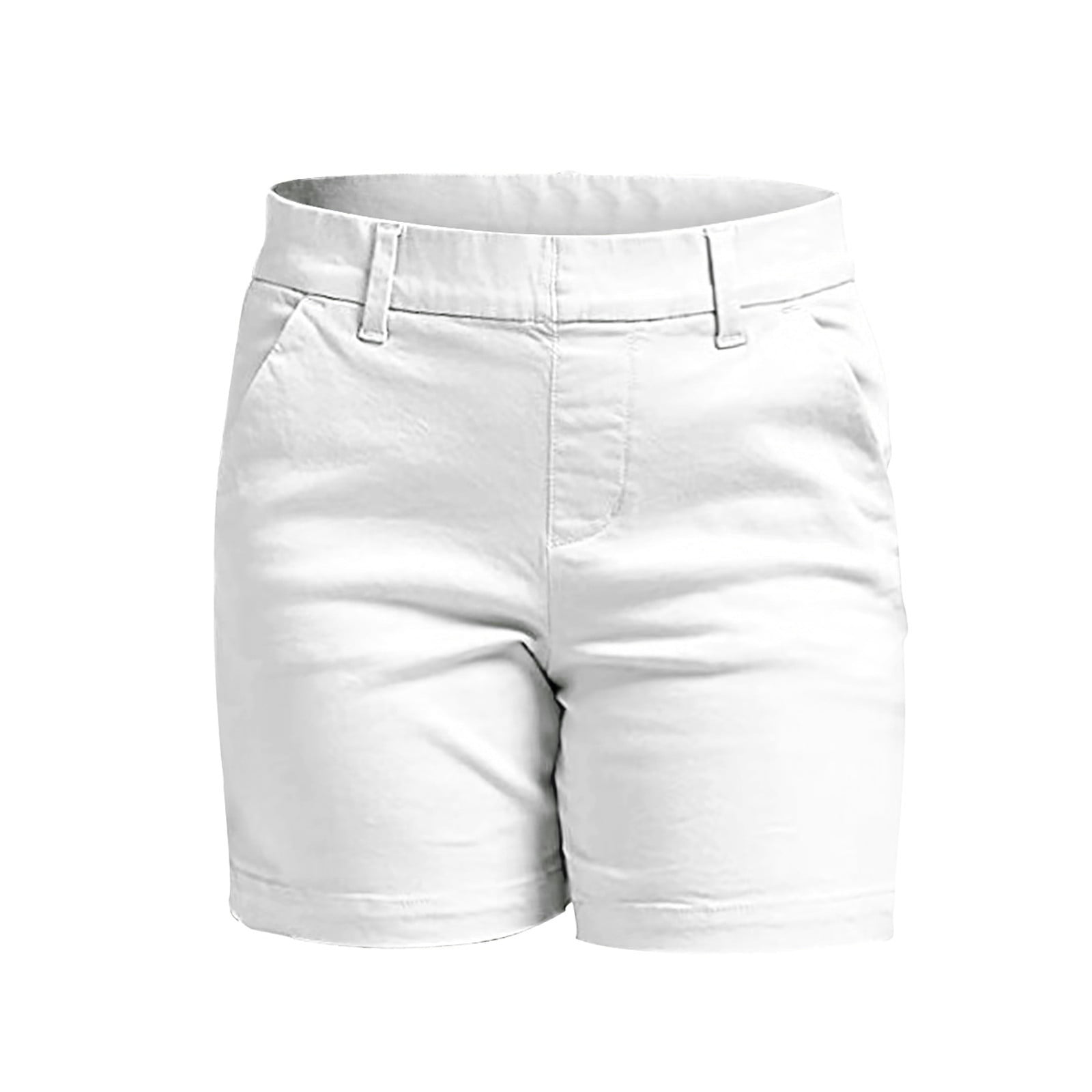 Fshinging Womens Shorts 2025 Comfy Summer Stretch Twill Regular Fit ...