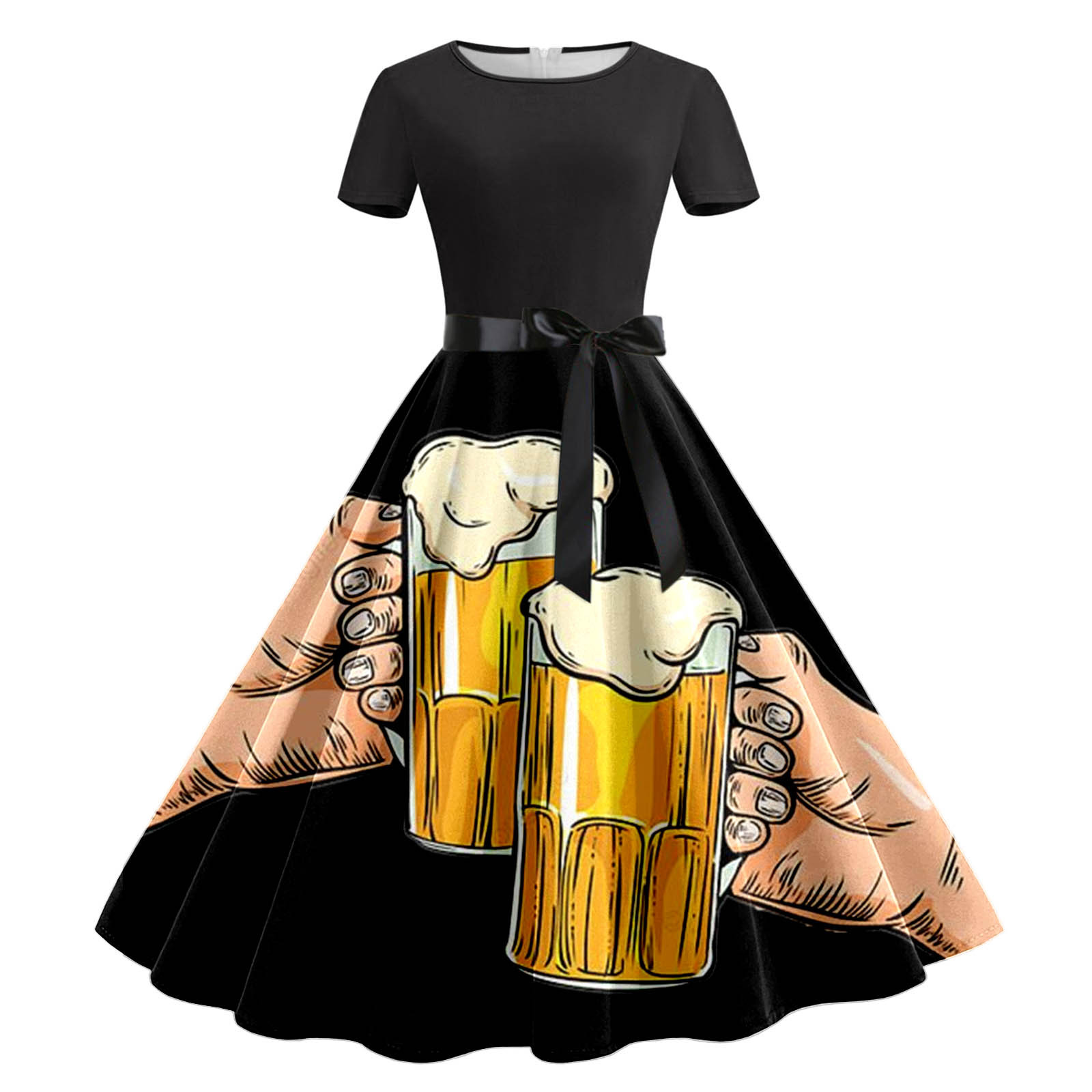 Fshinging Womens Summer Dresses Festival Short Sleeve With Detachable ...