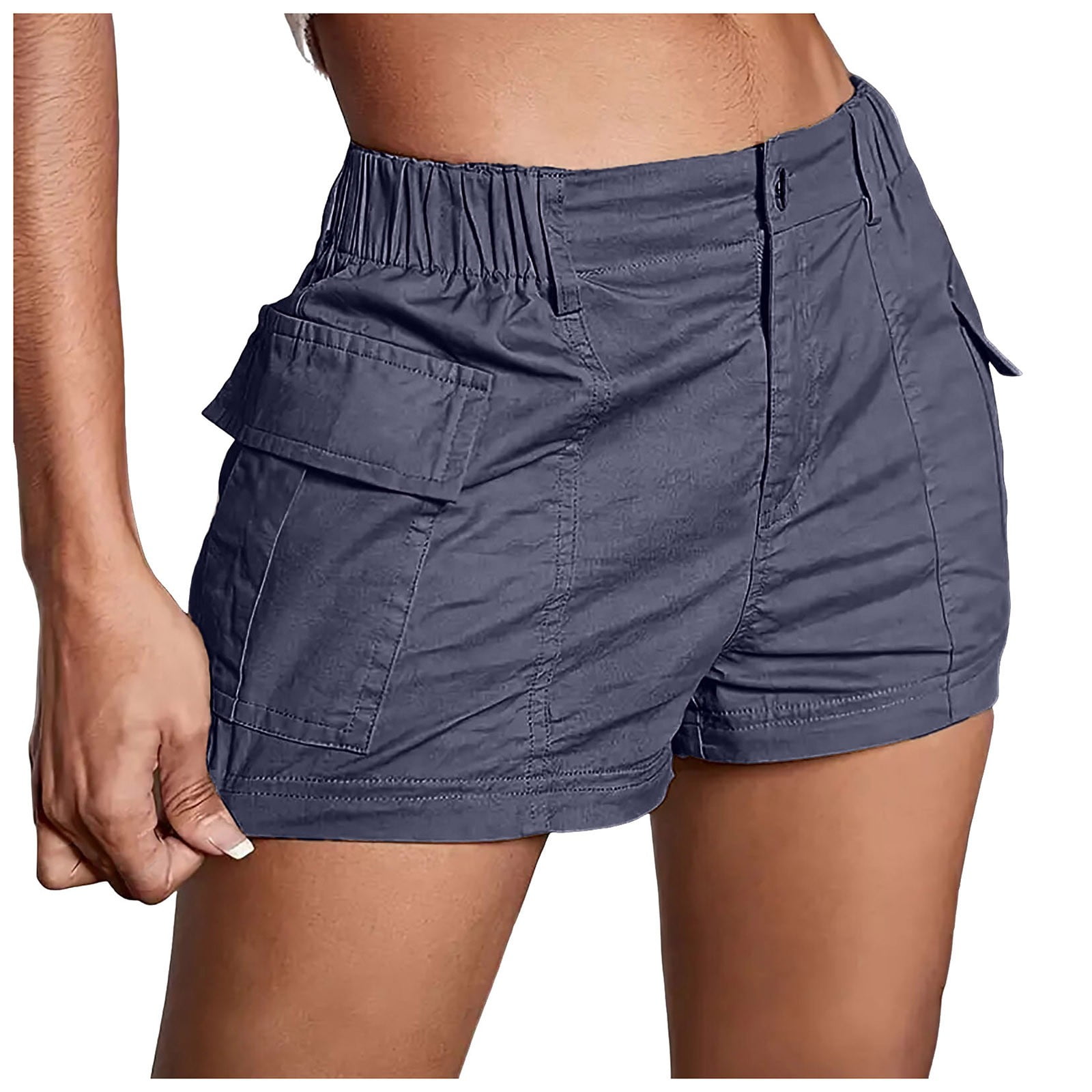 Fshinging Workout Shorts Women 2025 Summer Spring Chic Button Front ...