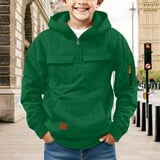 Fshiont Boys Half Zip Hoodie Long Sleeve Sweatshirt Teen Fall Winter ...