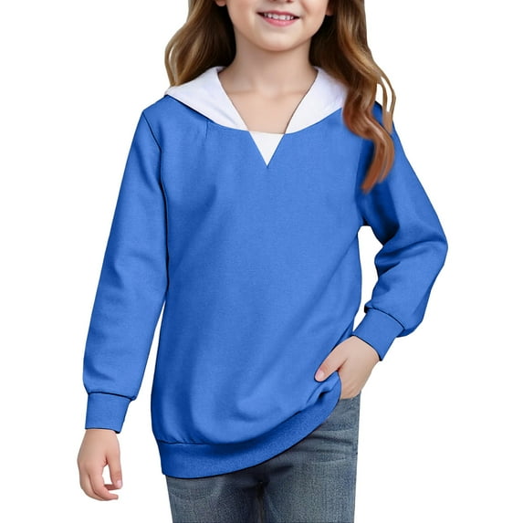 Fshiont Hoodeis Girls Cute Sweatshirts Pullover Long Sleeve Crewneck ...