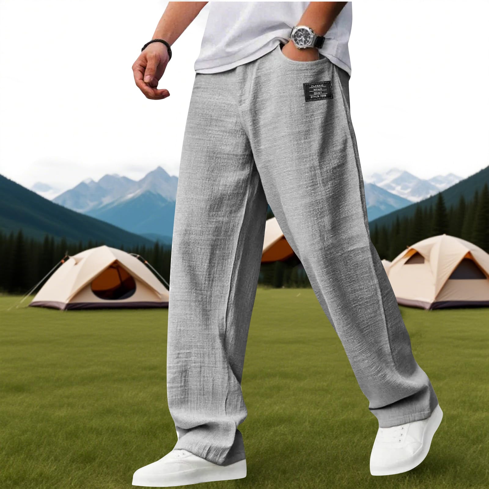 Fshiont Mokaloha Pants, Mokaloha Mens Pants, Men's Casual Hemp Fabric ...