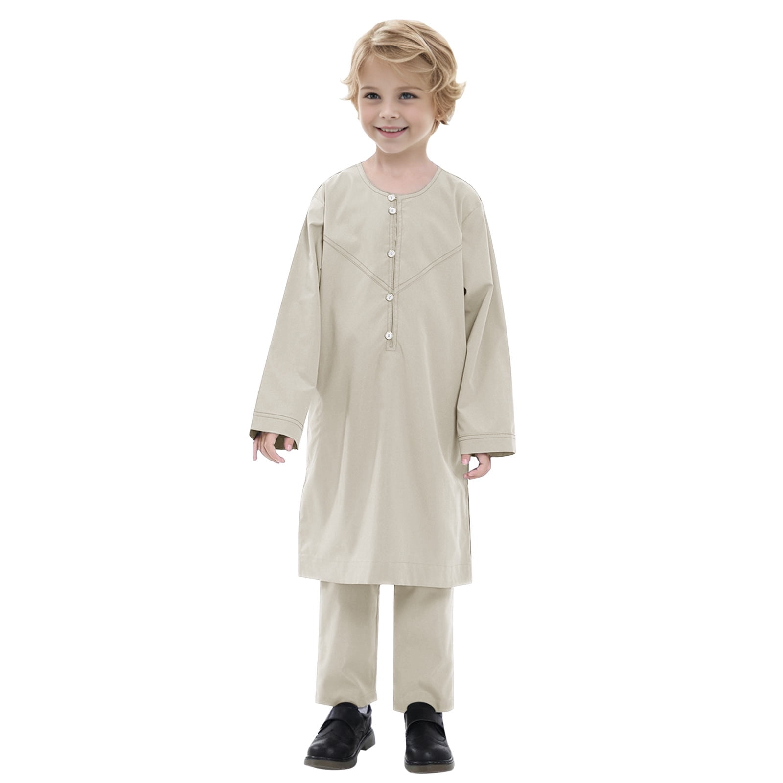 Fsqjgq Baby Boy Clothes 7-8 Years Kids Outfits Boy's Arabic Kaftan Set ...