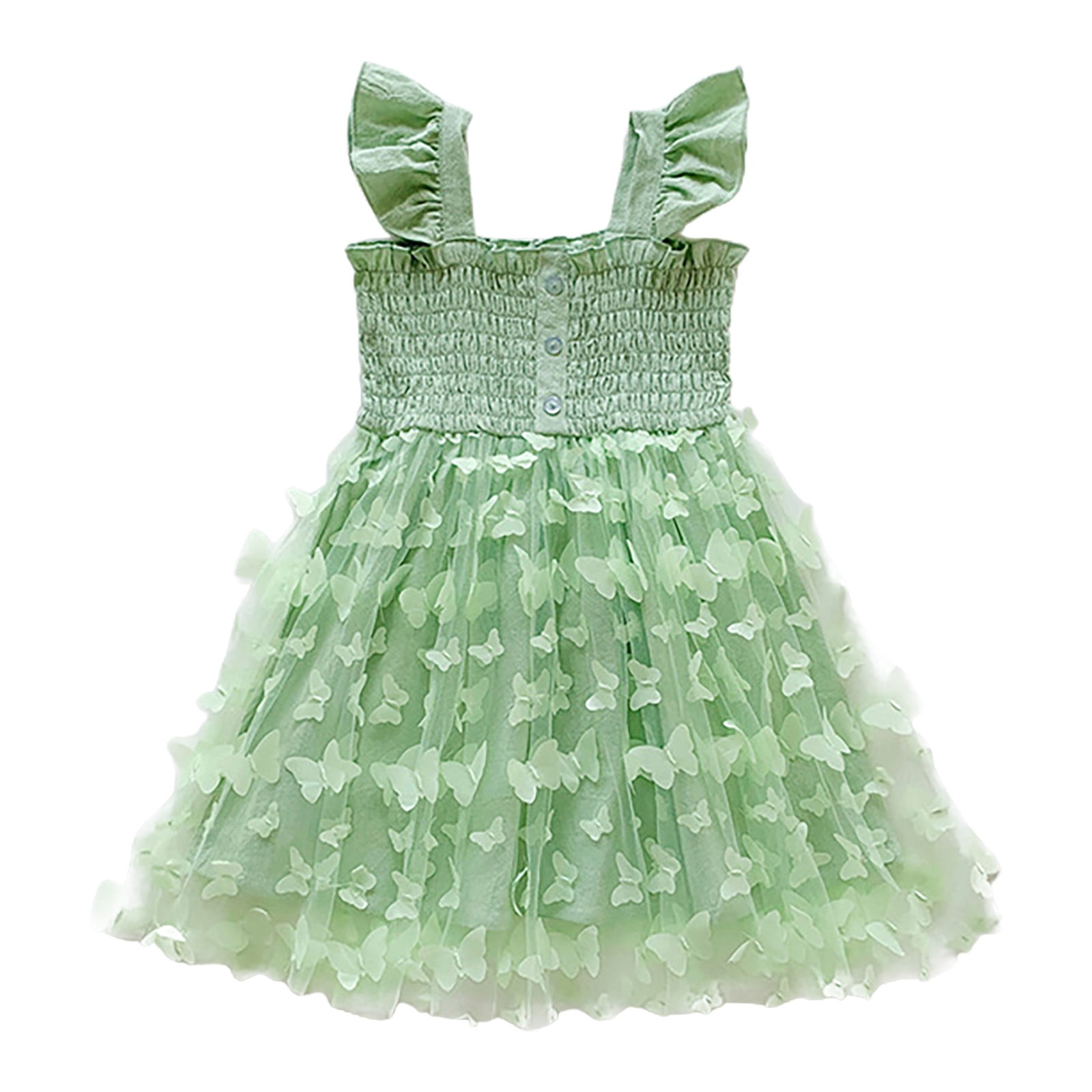 Fsqjgq Baby Girl Clothes Girls' Fashion Dress Boho Blue Dress Green ...