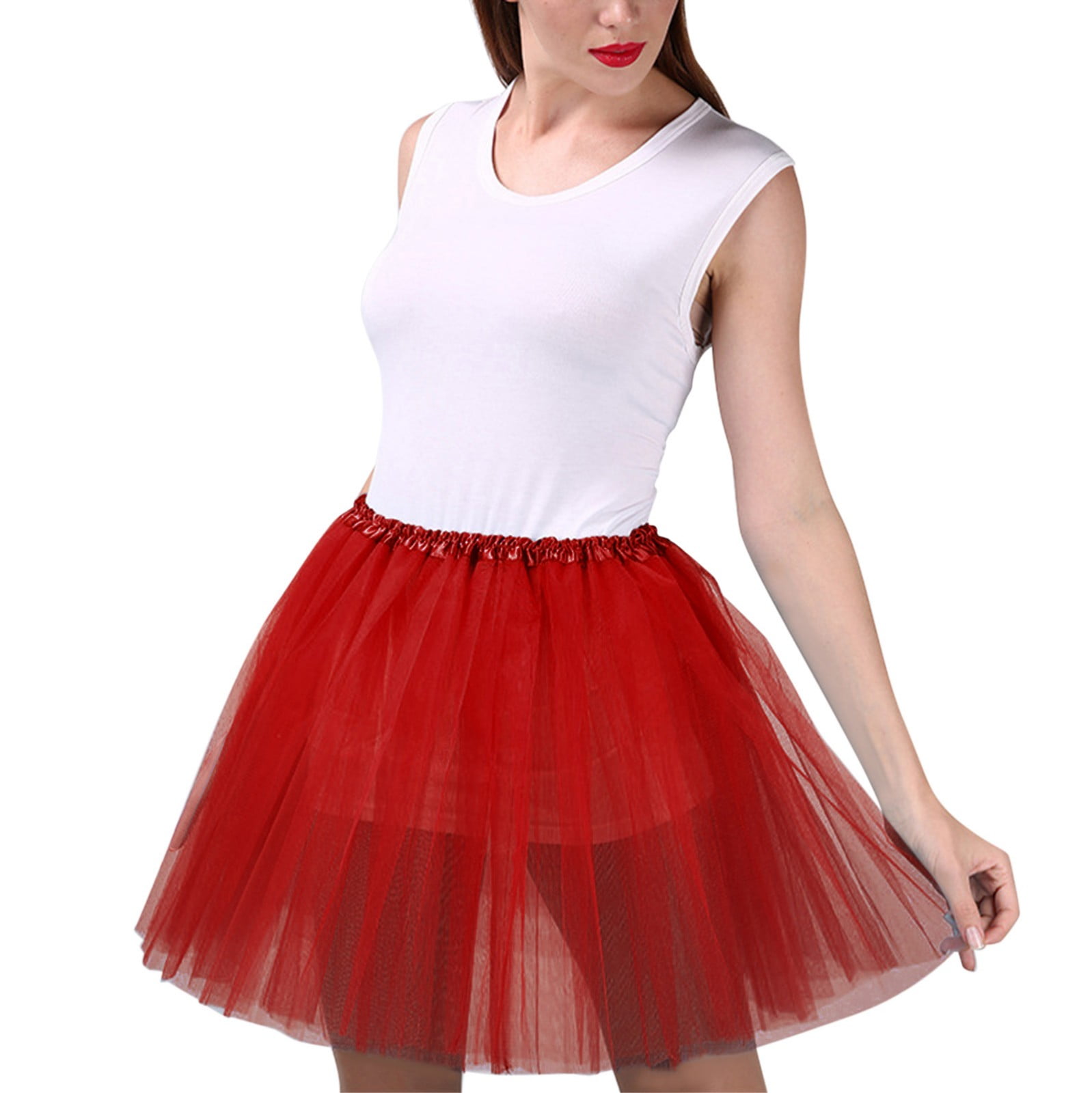 Fsqjgq Black Skirts for Women White Mini Skirt Women Tutus for Women ...