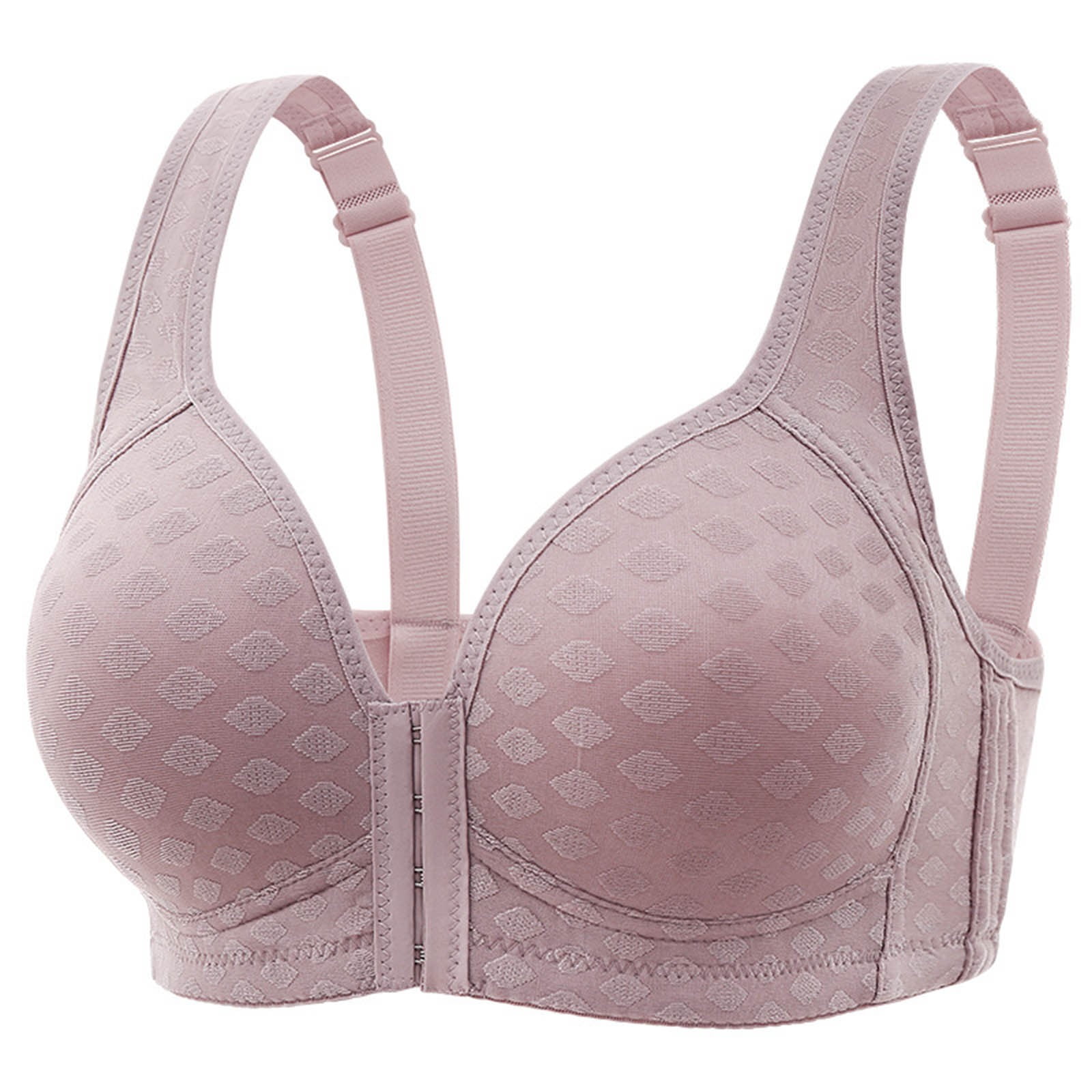 Fsqjgq Front Closure Bras for Women Plus Size No Underwire Gathered ...