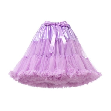 Fsqjgq Mini Tutu Skirts for Women Fashion Petticoat Pleated Tulle Skirt ...