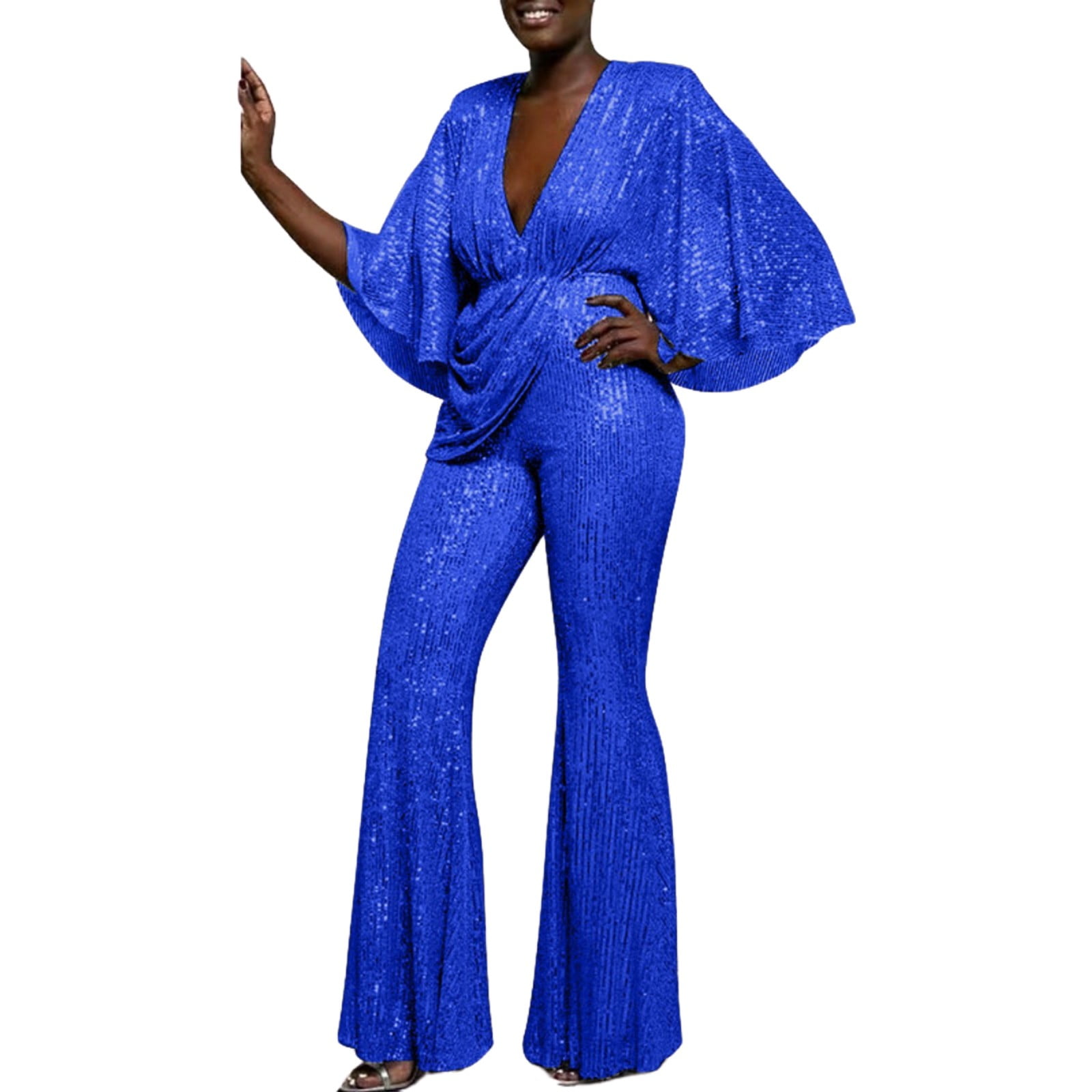 Fsqjgq Jumpsuits for Women Blue Bodysuit Boho Country Concert Outfits ...