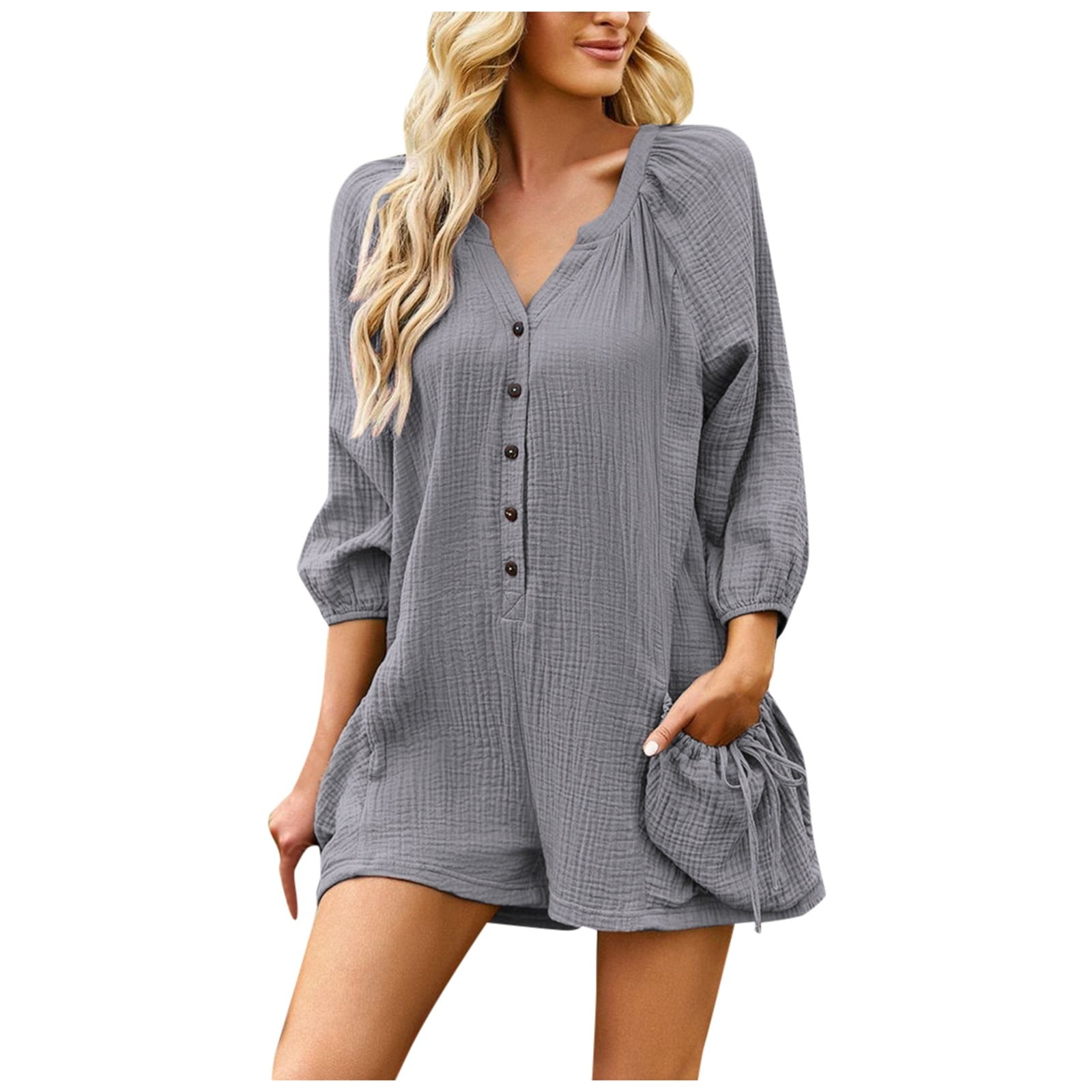 Fsqjgq Jumpsuits for Women Fashion Rompers Jumpers Womens Overalls ...