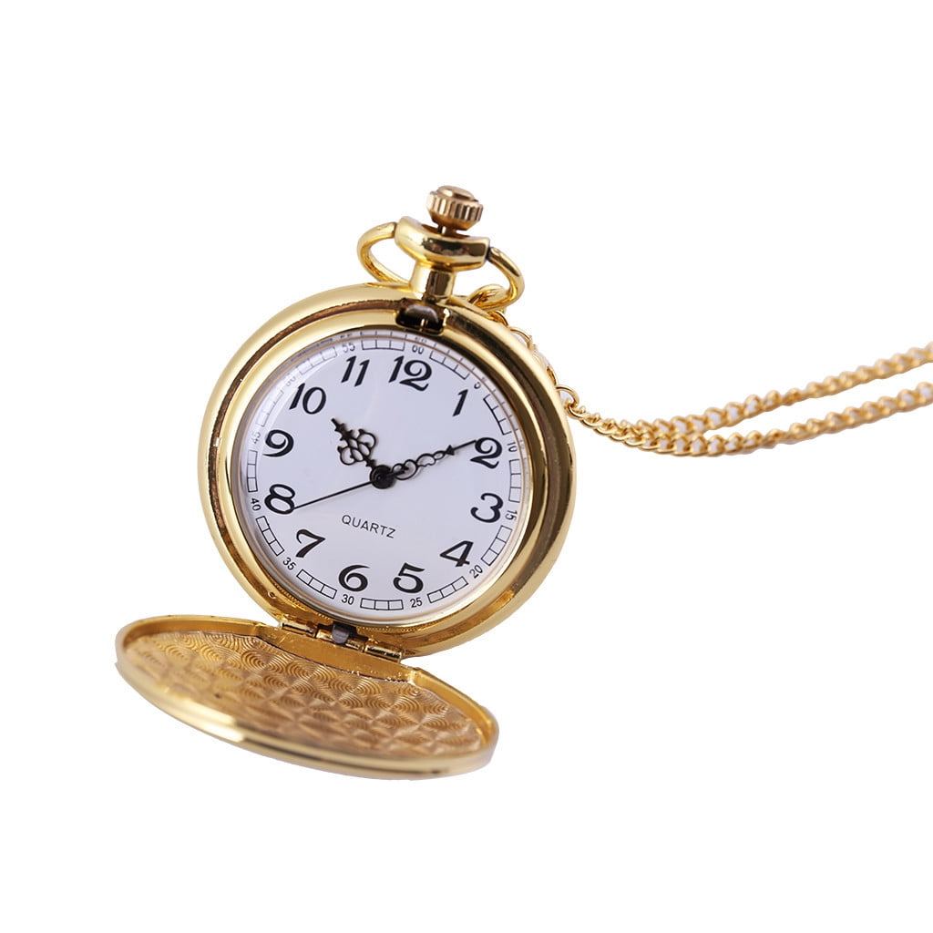 Fsqjgq Mens Pocket Watches Classic Court Style Gold Two-Faced Large ...