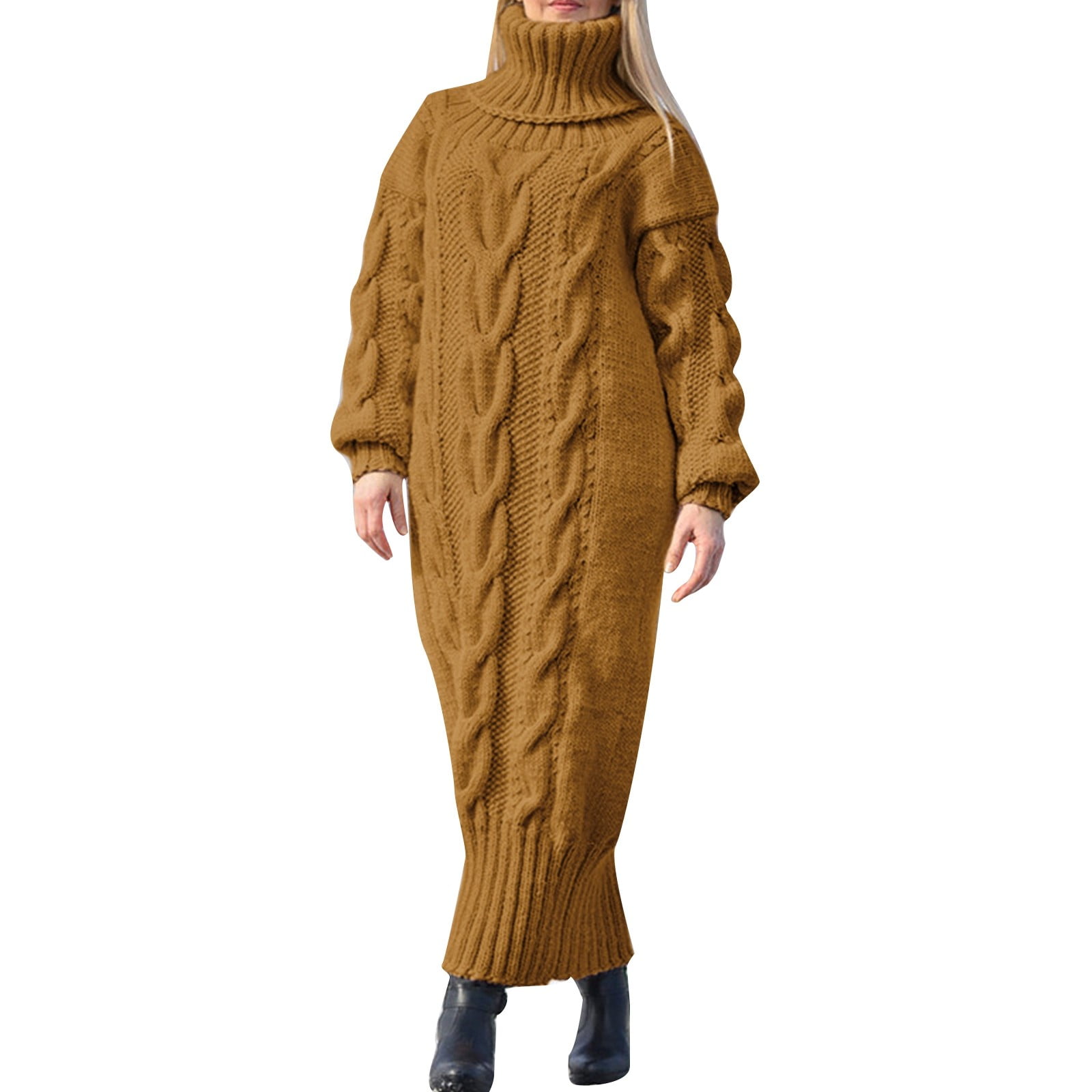 Fsqjgq Oversized Extra Long Sweaters for Women Classic Comfy Loose ...