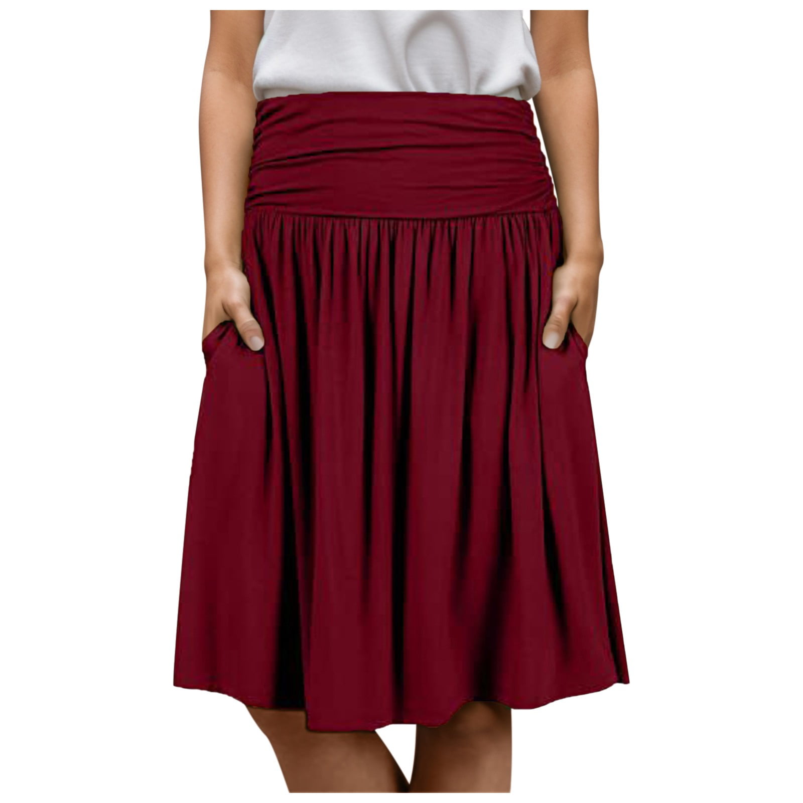 Fsqjgq Skirts for Women Black Mini Skirt Red Skirts for Women Midi ...