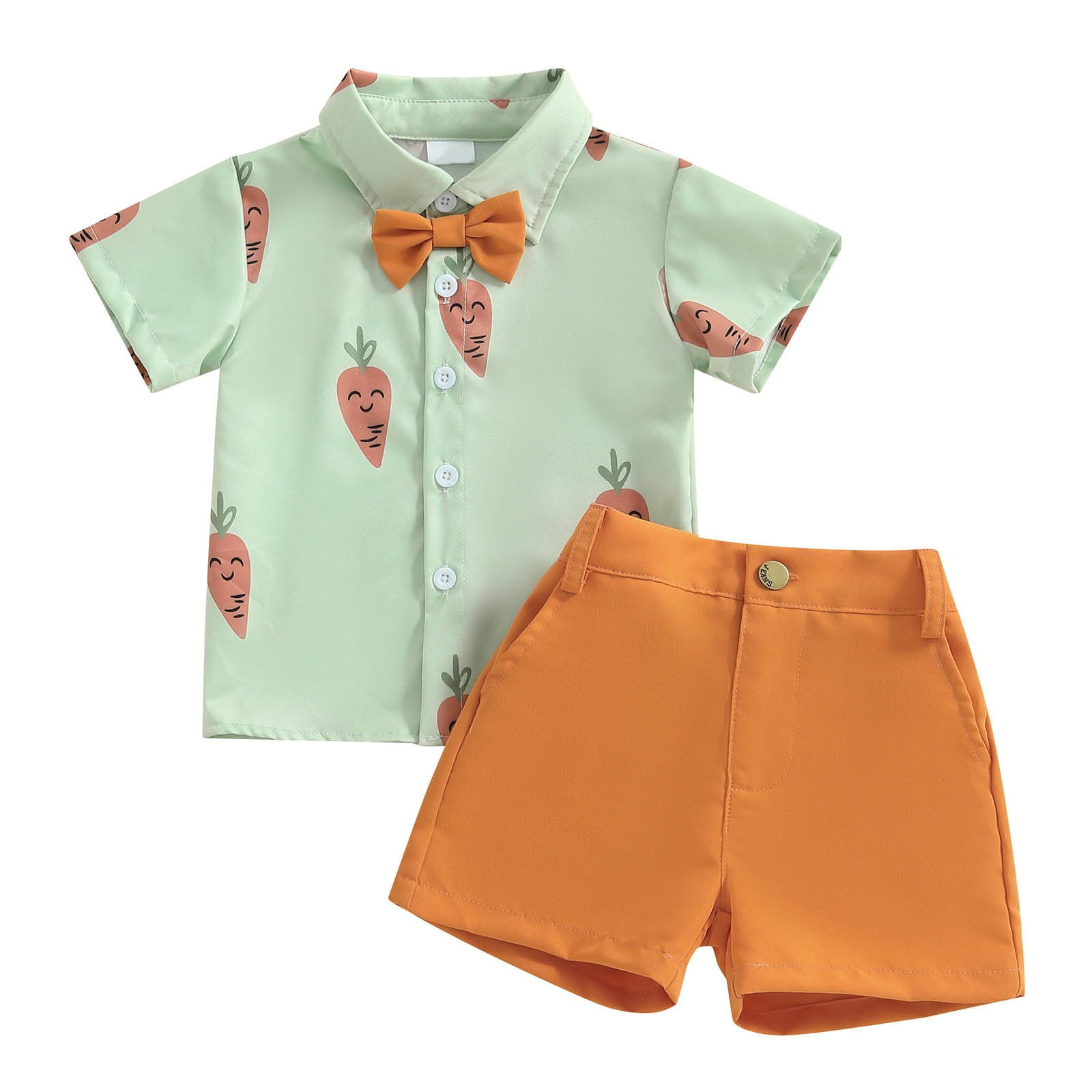 Fsqjgq Toddler Baby Boys Clothes Easter Outfits Short Sleeve Radish ...
