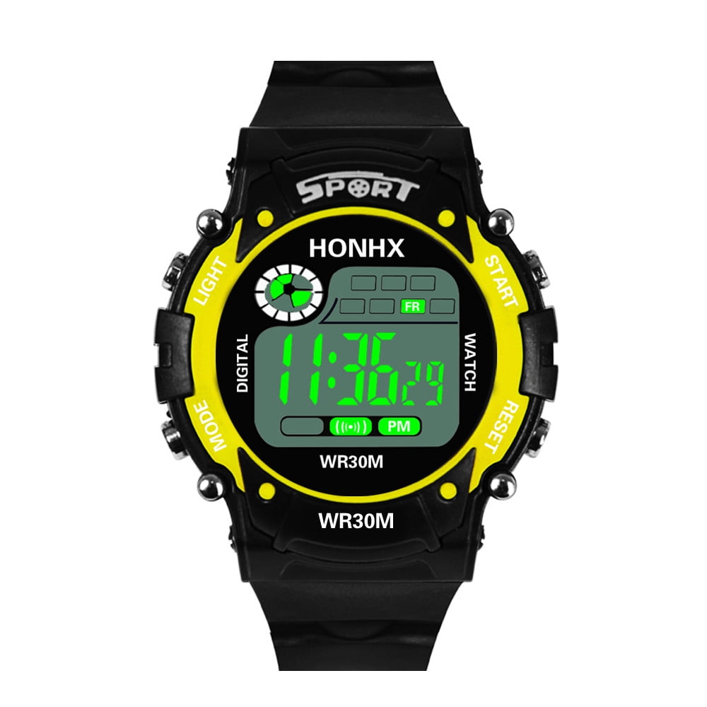 Fsqjgq Waterproof Watches for Men Luminous Smart LED Wristwatch Alarm ...