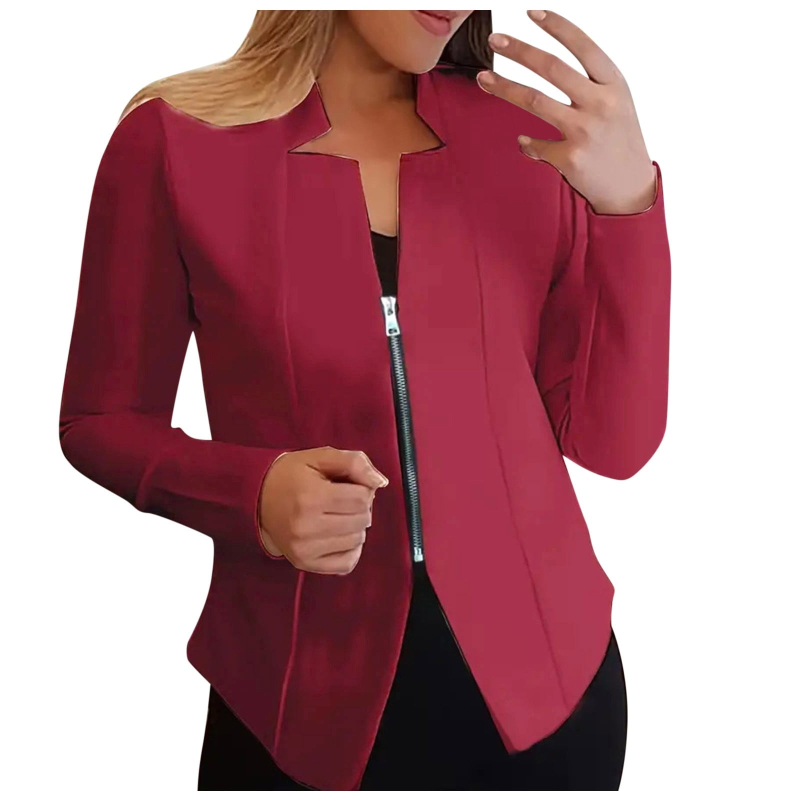 Fsqjgq Women's 2024 Fall Blazer Jackets Business Casual Work Jacket ...
