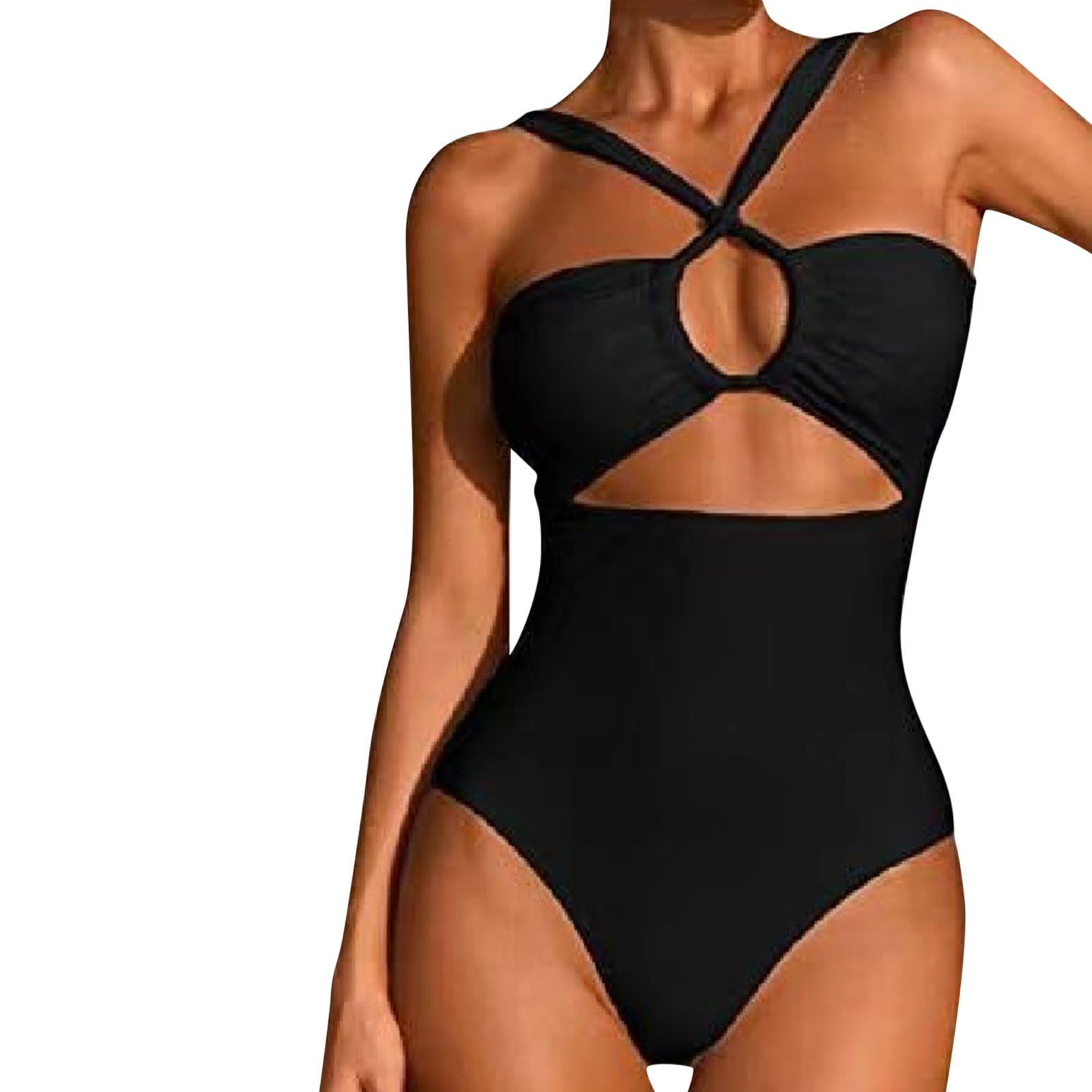 Fsqjgq Womens One Piece Swimsuit Tummy Control High Waisted Monokinis